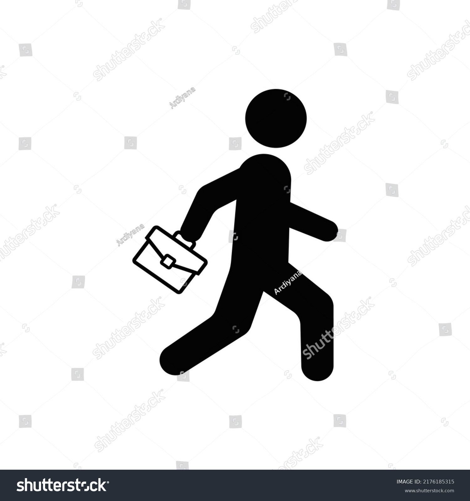 People Go Office Icon Stock Vector (Royalty Free) 2176185315 | Shutterstock