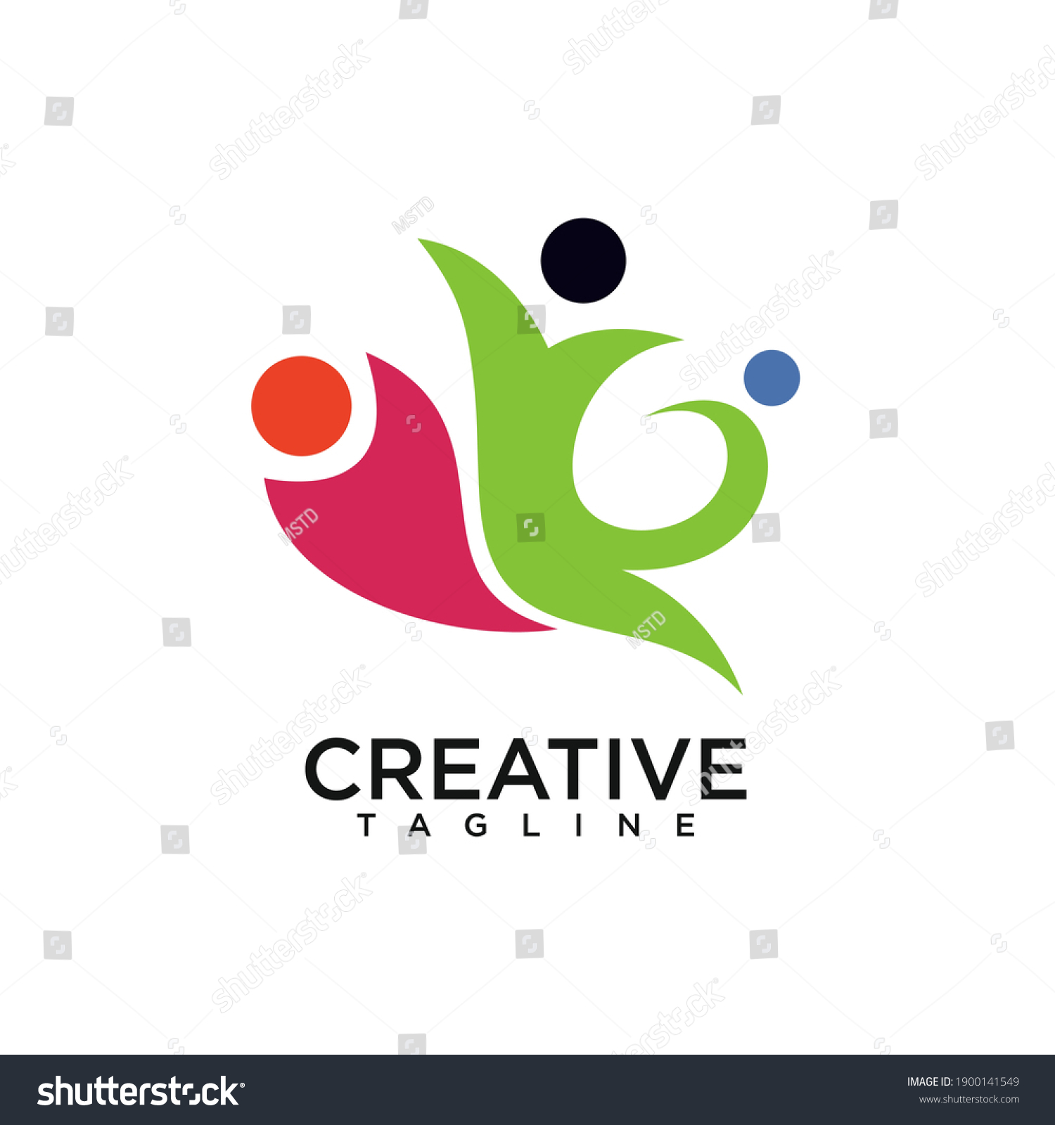 People Group Logo Creative Design Vector Stock Vector (Royalty Free ...