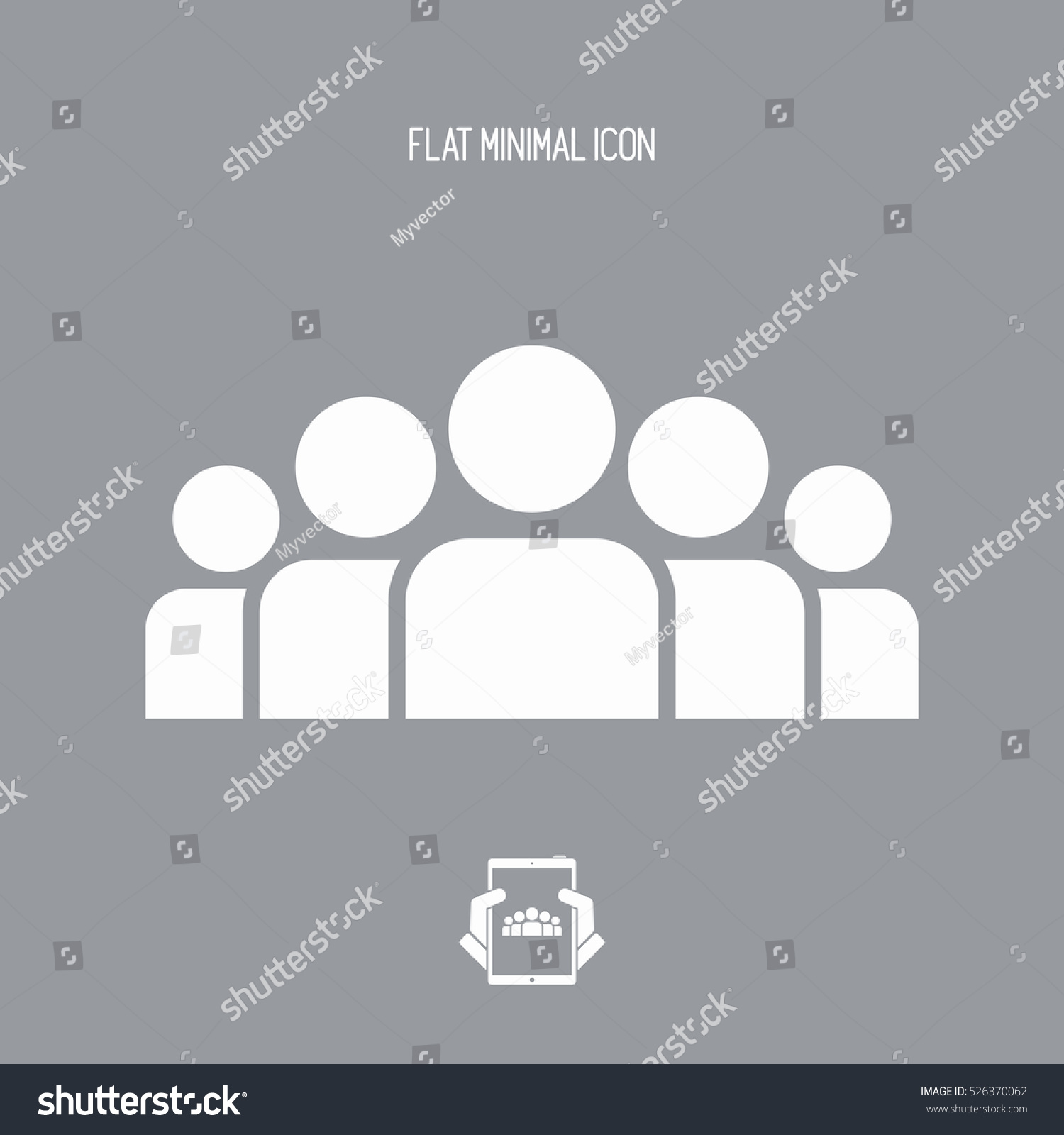 People Group Vector Flat Minimal Icon Stock Vector (Royalty Free) 526370062