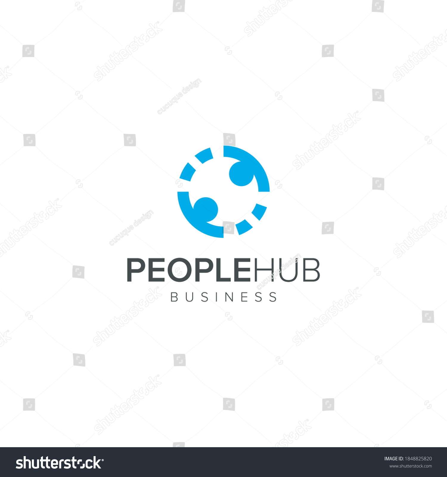 People Hub Logo Vector Icon Stock Vector (Royalty Free) 1848825820