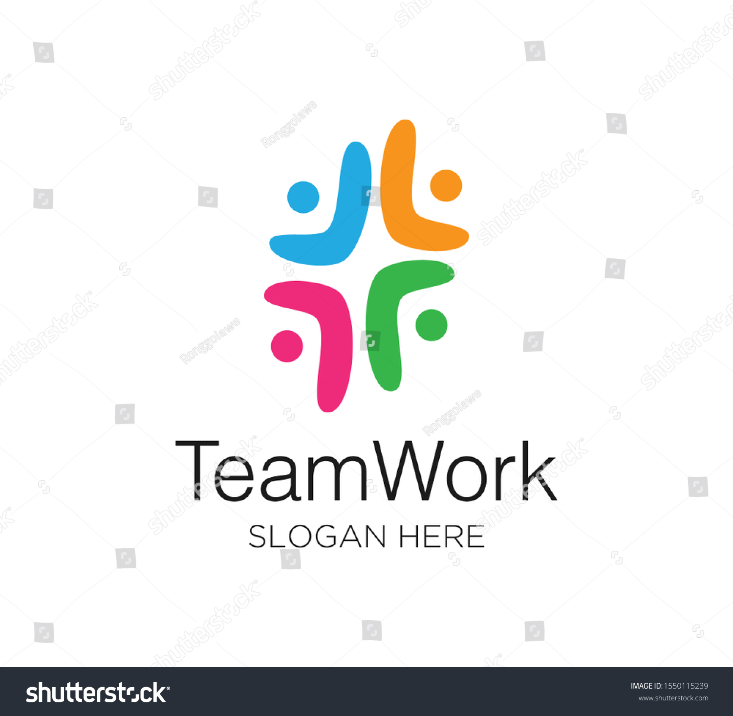 People Human Logo Design Concept Stock Vector (Royalty Free) 1550115239 ...
