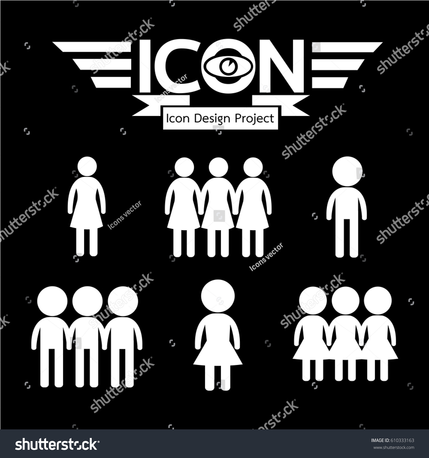People Icon Stock Vector (Royalty Free) 610333163