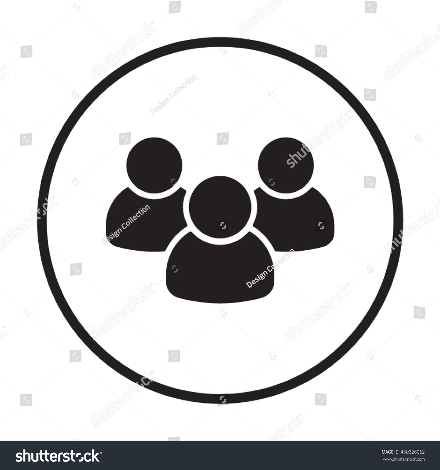 People Icon Flat Design Stock Vector (Royalty Free) 450326062