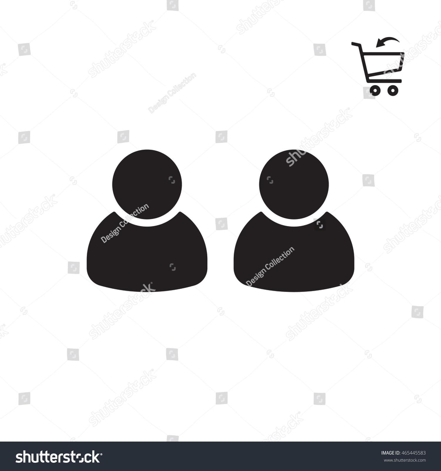 People Icon Flat Design Stock Vector (Royalty Free) 465445583 ...