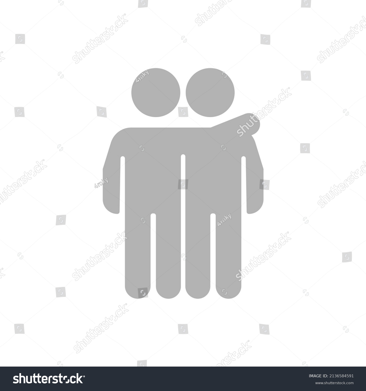 People Icon Hug Concept Vector Illustration Stock Vector (Royalty Free ...