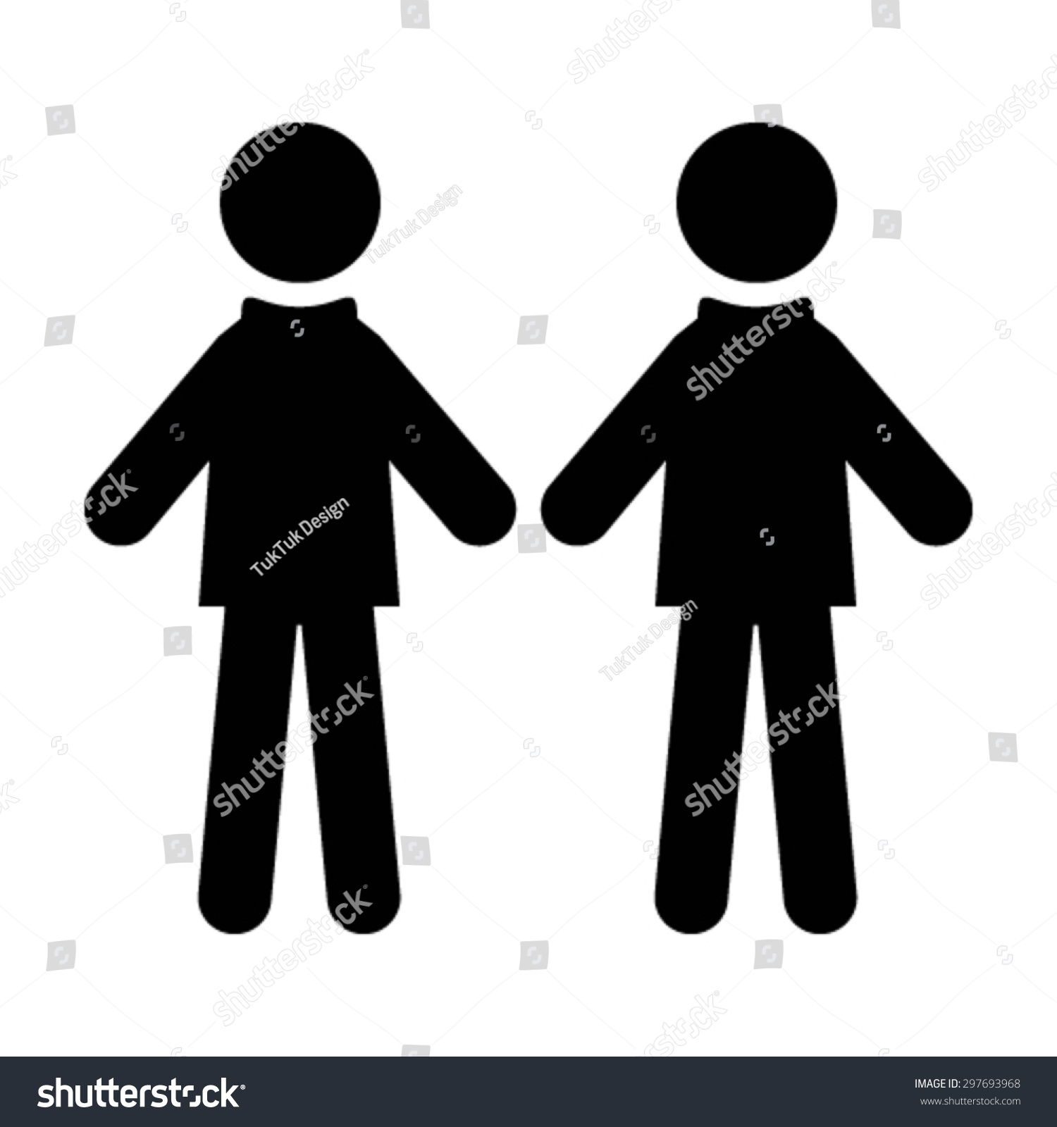 People Icon Men Vector Stock Vector (Royalty Free) 297693968