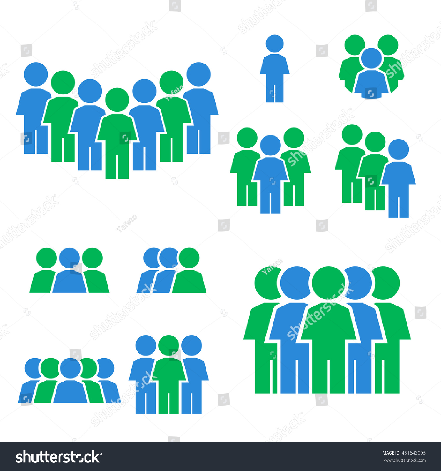 People Icon Set Stock Vector (Royalty Free) 451643995 | Shutterstock
