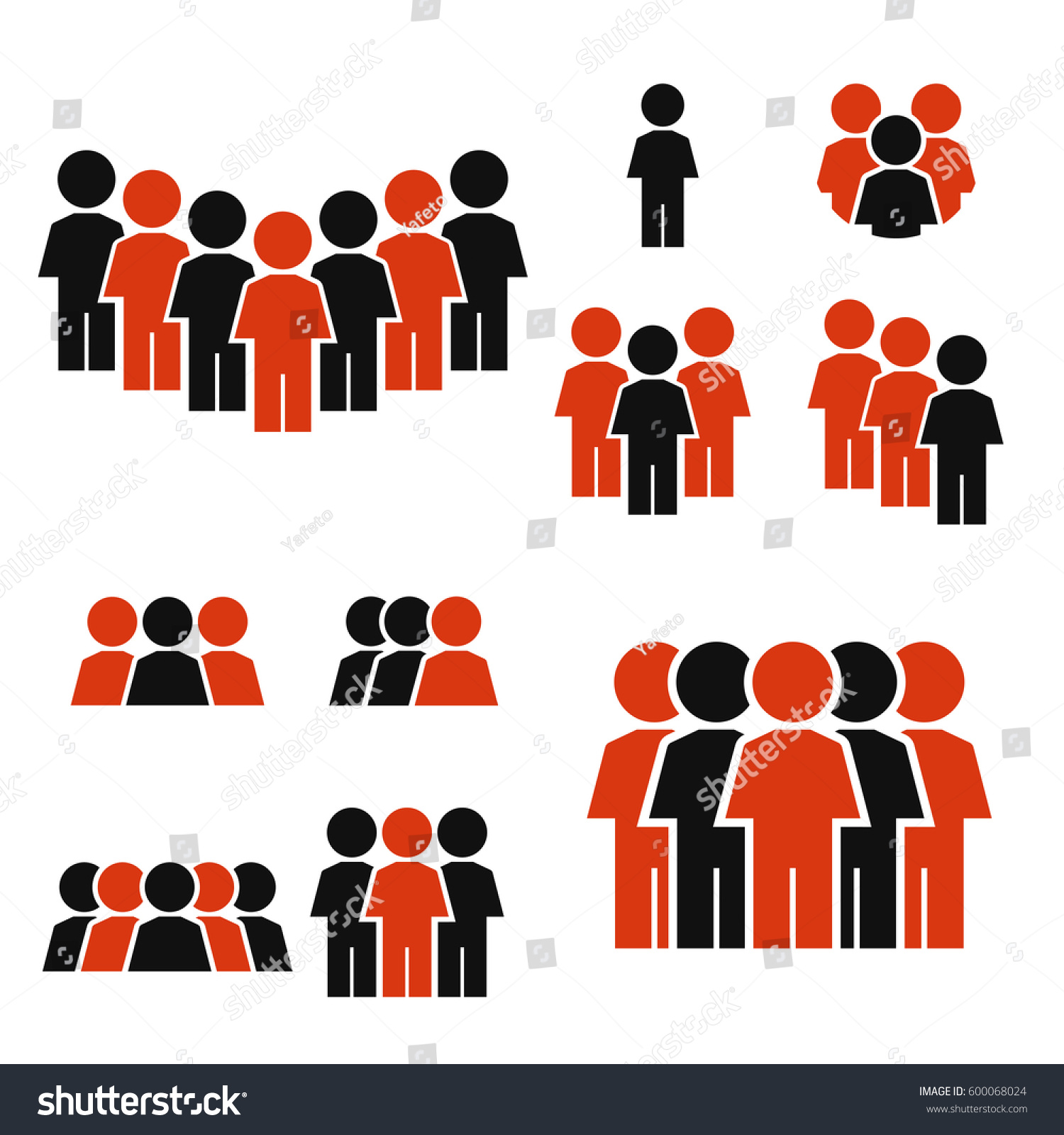 People Icon Set Stock Vector (Royalty Free) 600068024 | Shutterstock