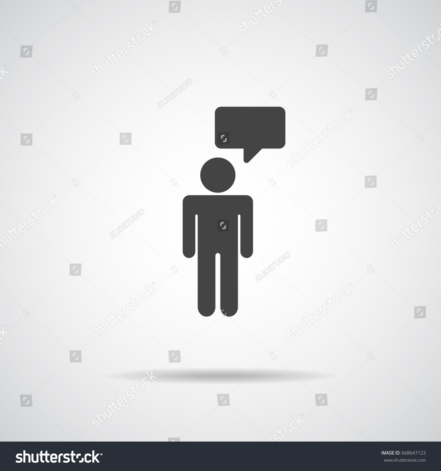 People Icon Text Box Bubble Vector Stock Vector (Royalty Free) 668647123