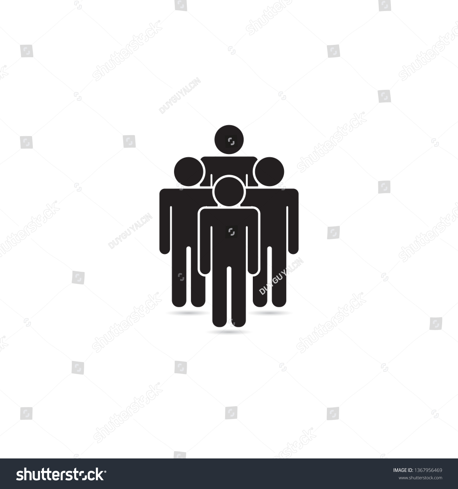 People Icon Vector Drawing Stock Vector (Royalty Free) 1367956469