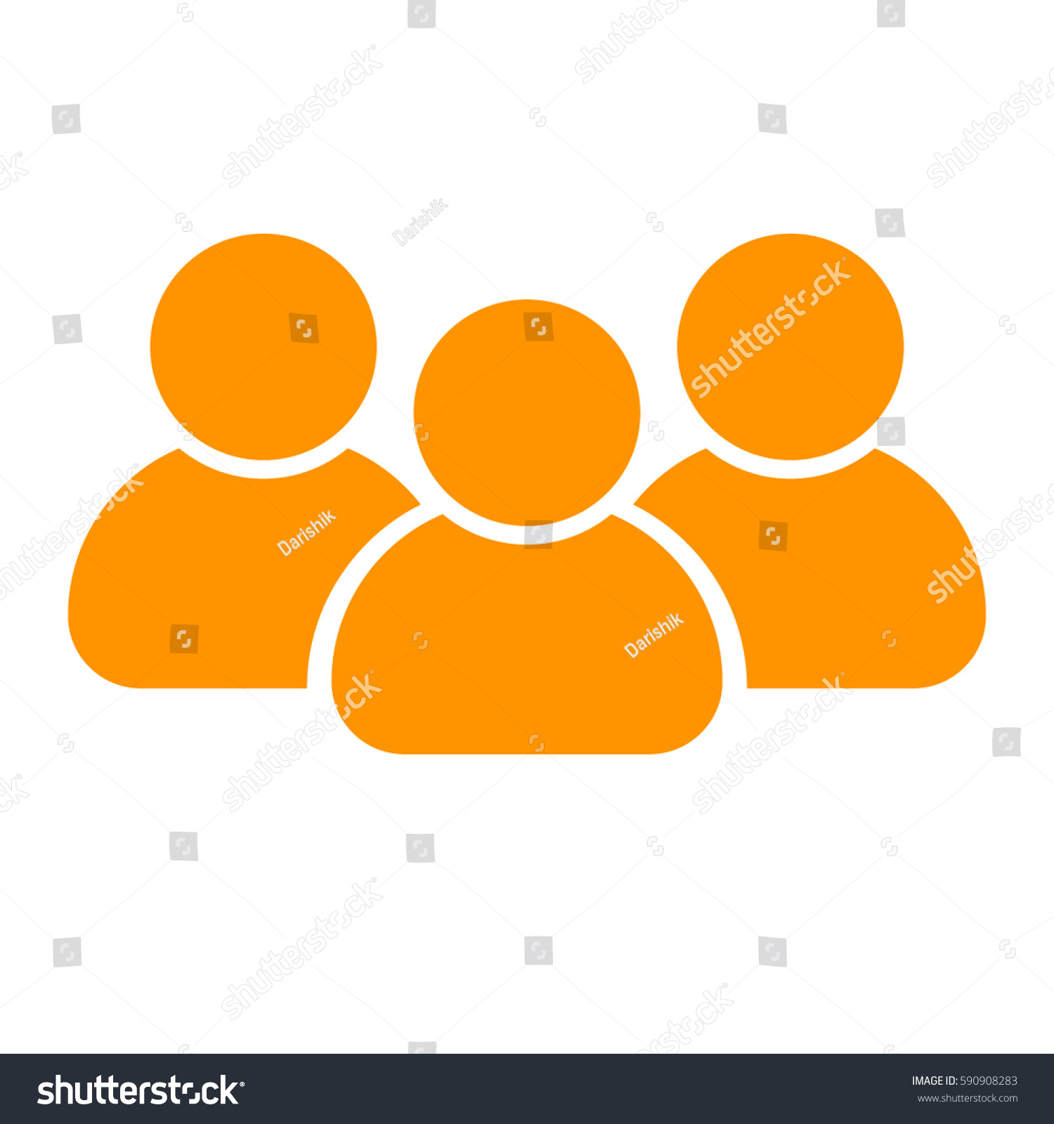 People Icon Vectororange Icon Stock Vector (Royalty Free) 590908283