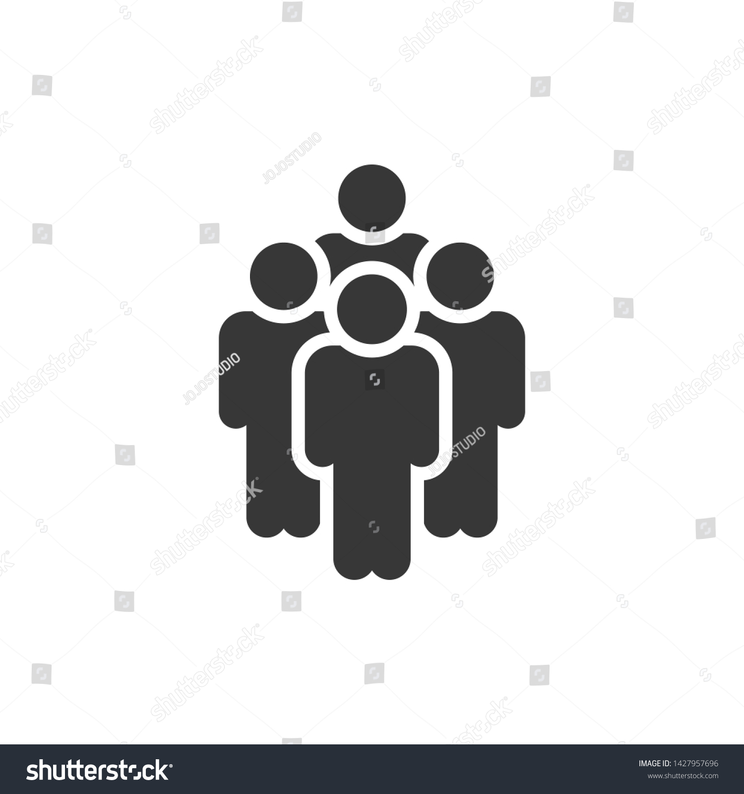 People Icon Work Group Team Vector Stock Vector (Royalty Free ...