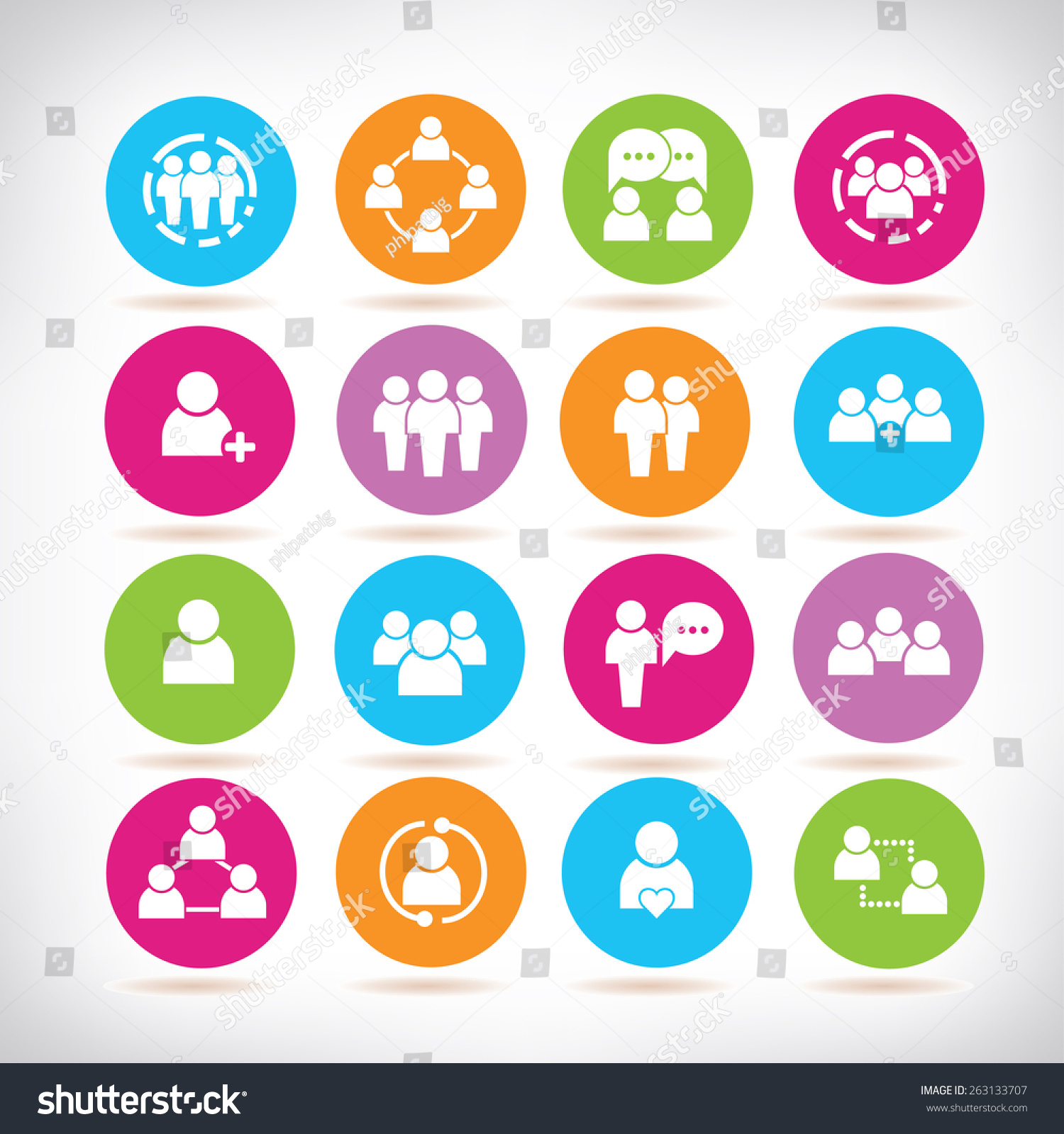 People Icons Stock Vector (Royalty Free) 263133707