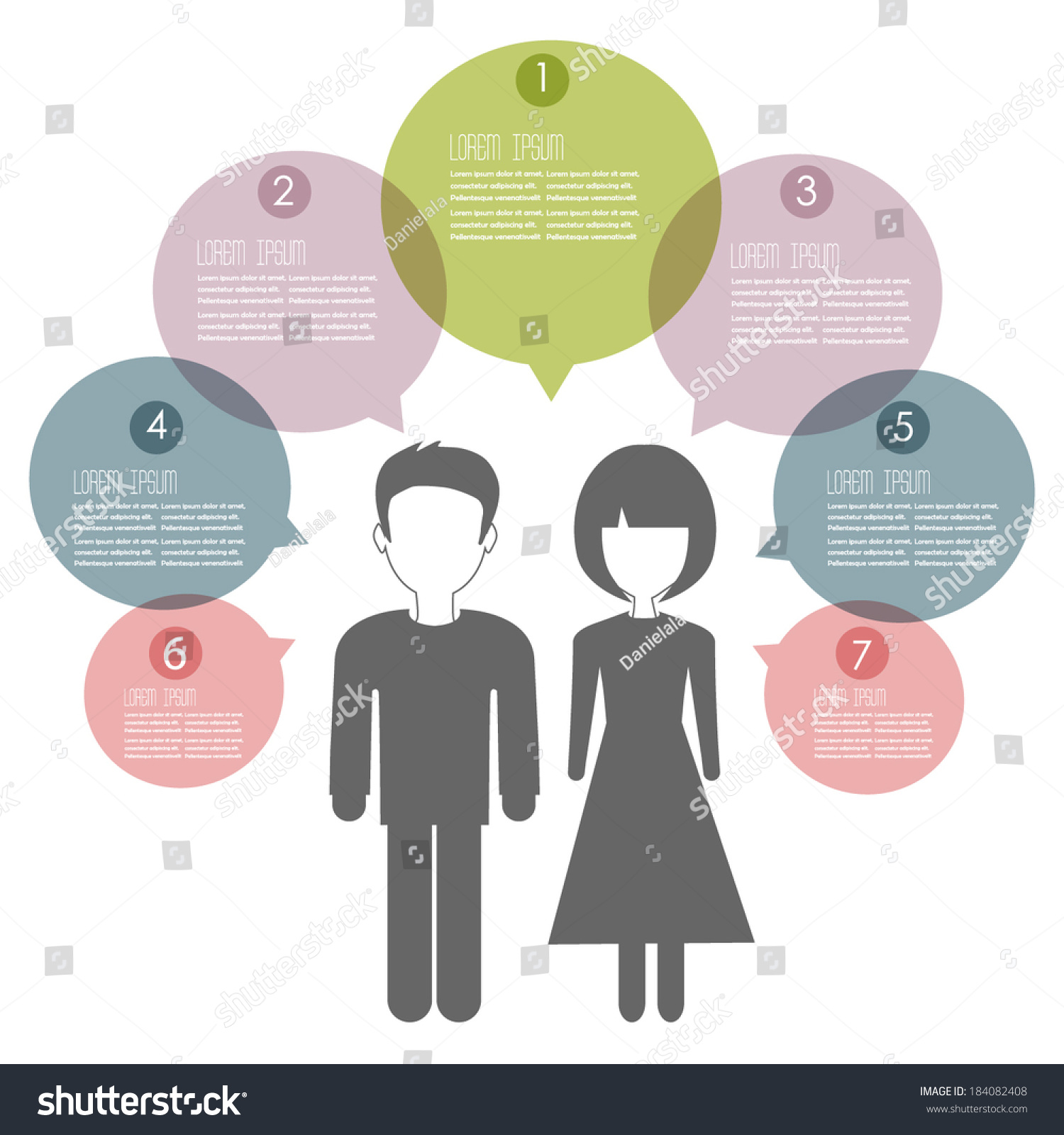 People Icons Chat Speech Bubbles: vector de stock (libre de regalías ...