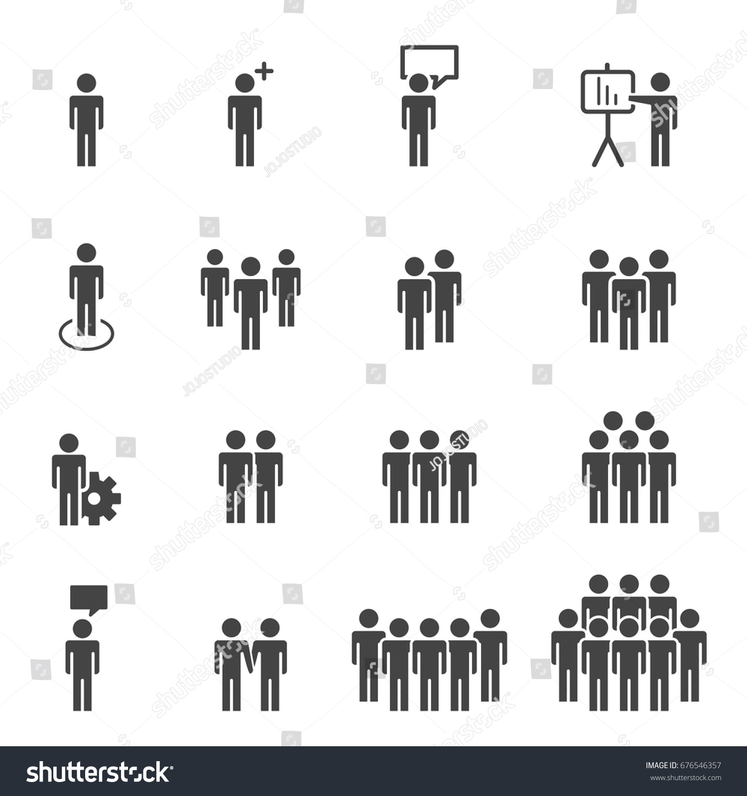 Vetor stock de People Icons Work Group Team Vector (livre de direitos ...