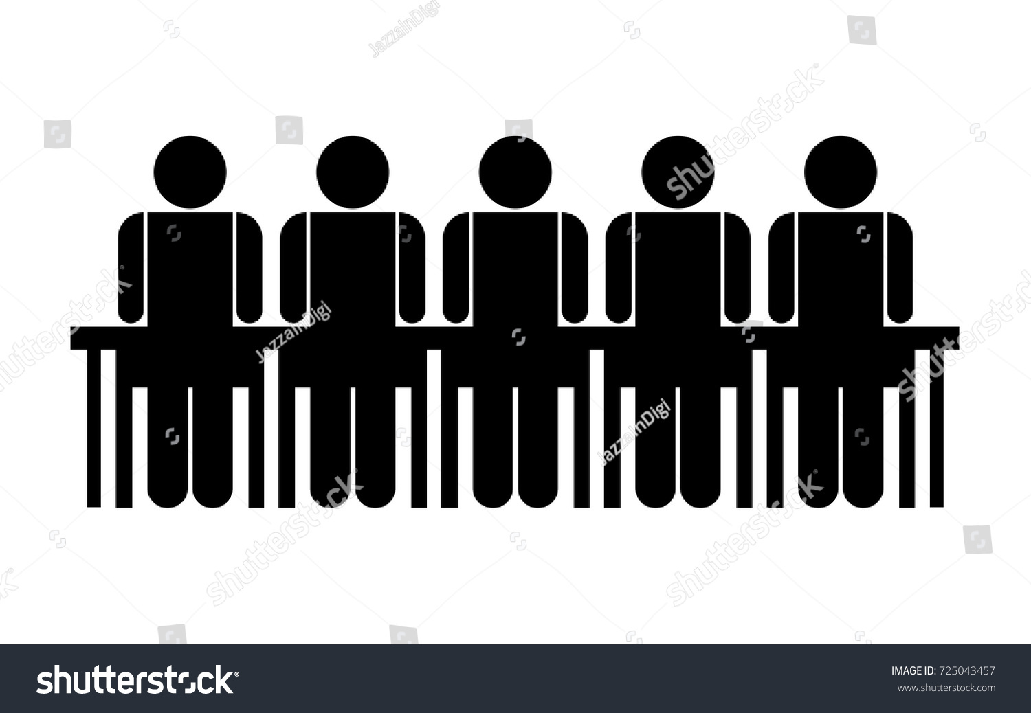 People Groups Symbol Vector Stock Vector (Royalty Free) 725043457