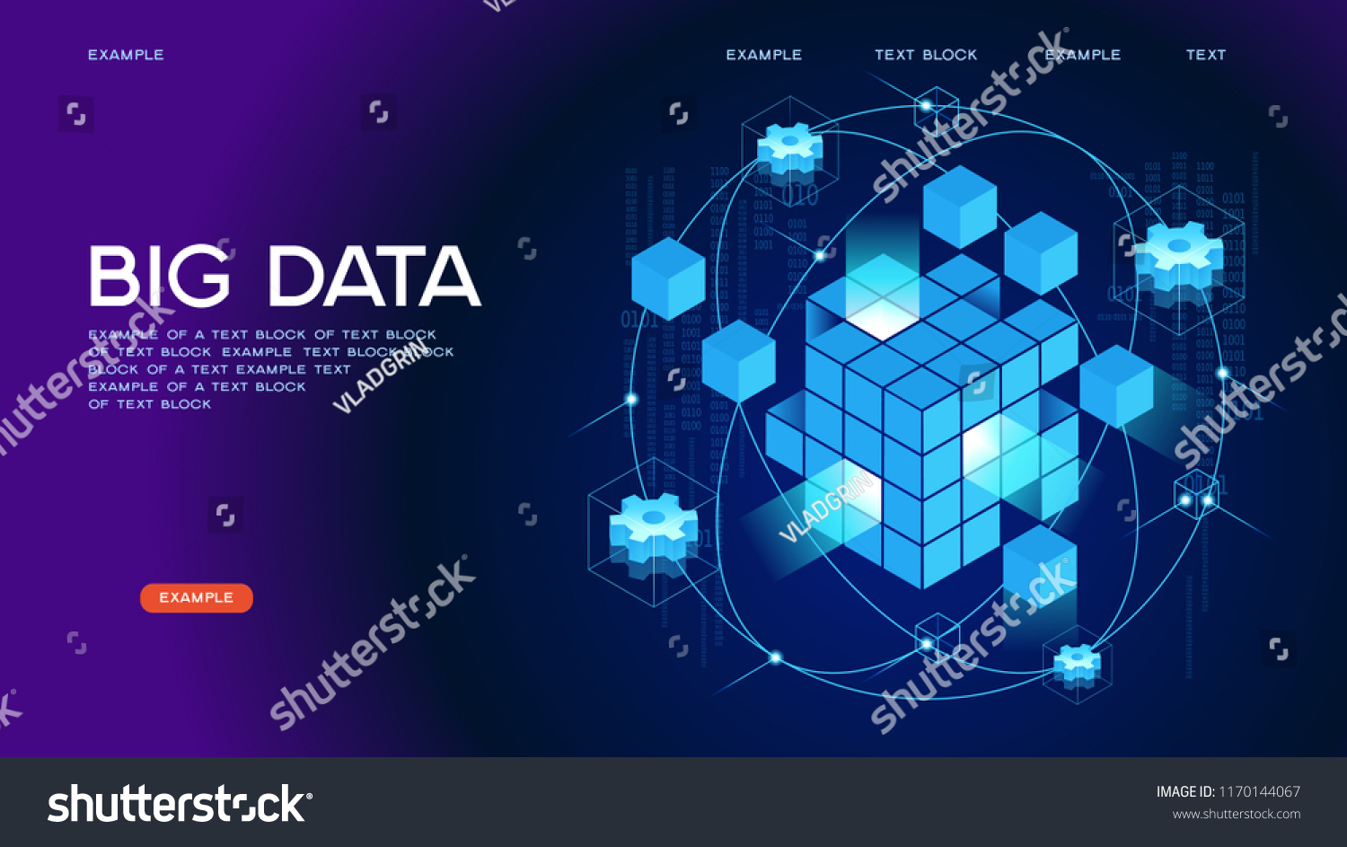 People Interacting Big Data Data Visualization Stock Vector (Royalty ...