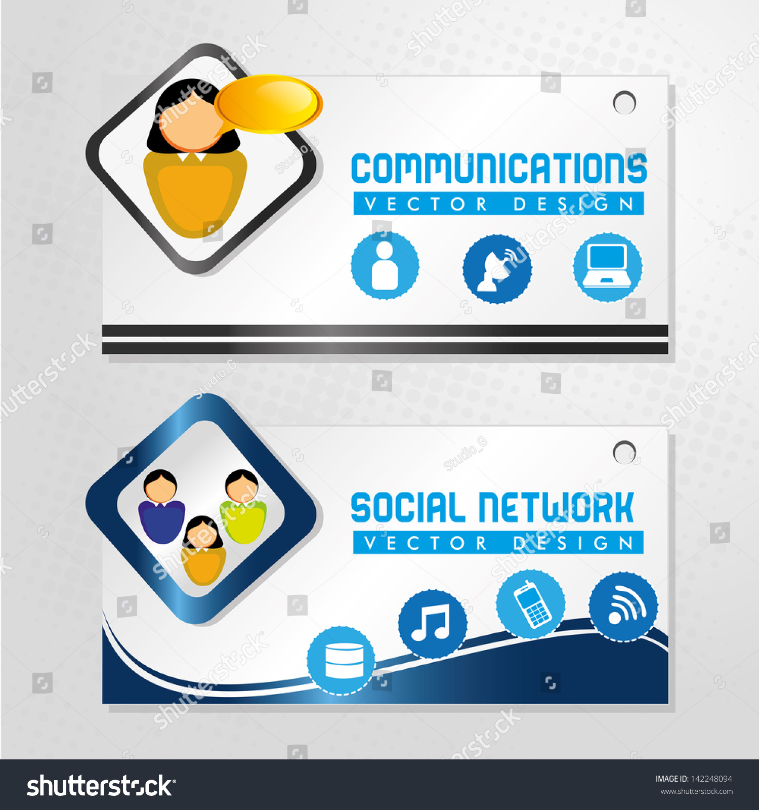People Labels Over Gray Background Vector Stock Vector (Royalty Free ...