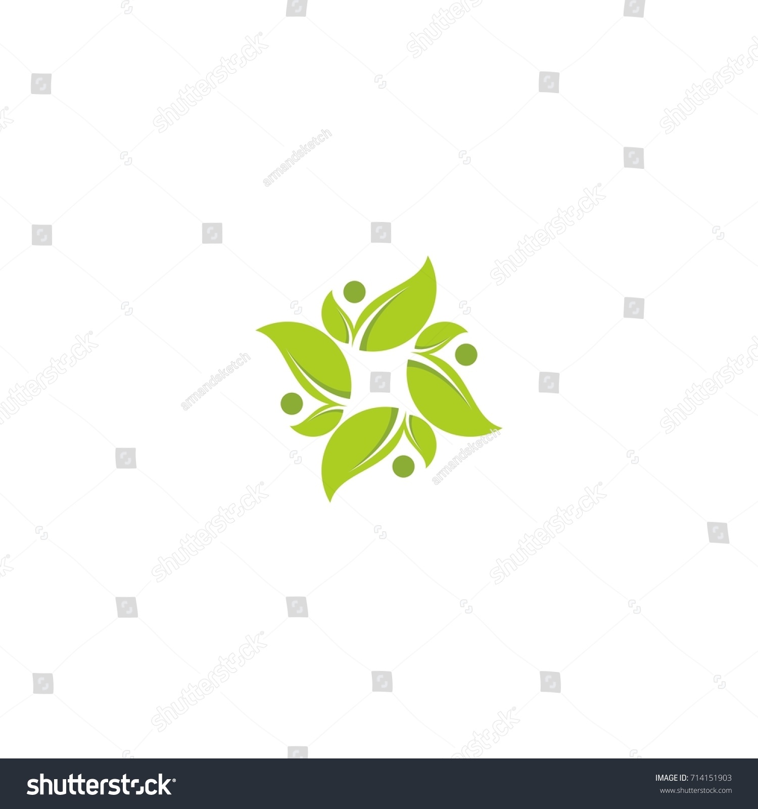 People Leaf Connection Logo Stock Vector (Royalty Free) 714151903 ...