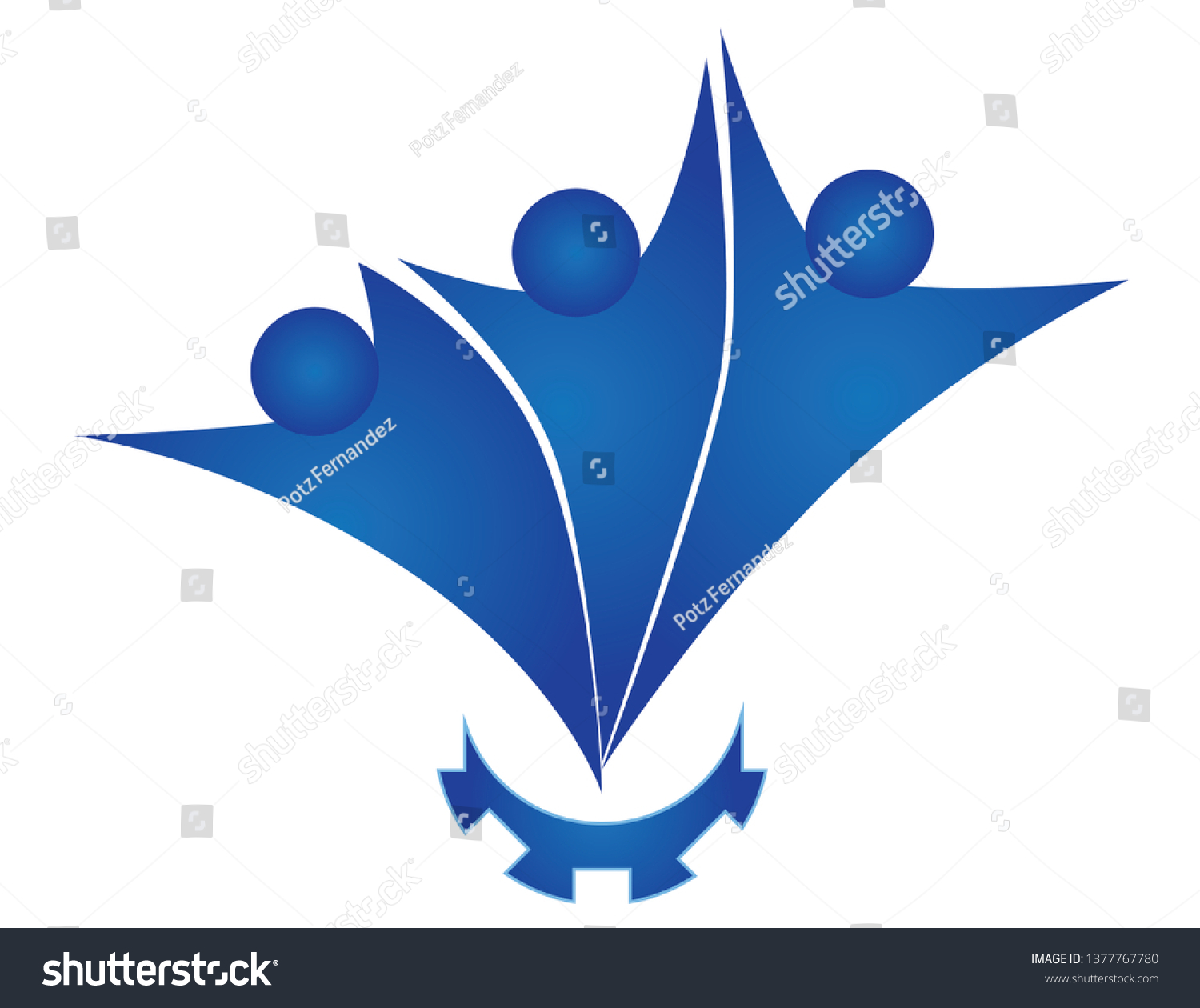 People Leaping Logo Element Stock Vector (Royalty Free) 1377767780 ...