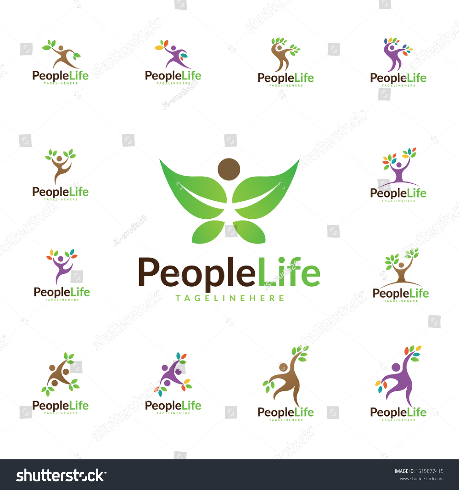 People Life Vector Logo Template: เวกเตอร์สต็อก (ปลอดค่าลิขสิทธิ์ ...