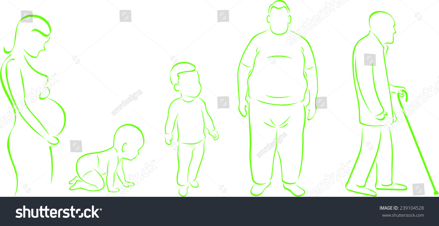 People Line Drawing Stock Vector (Royalty Free) 239104528 | Shutterstock