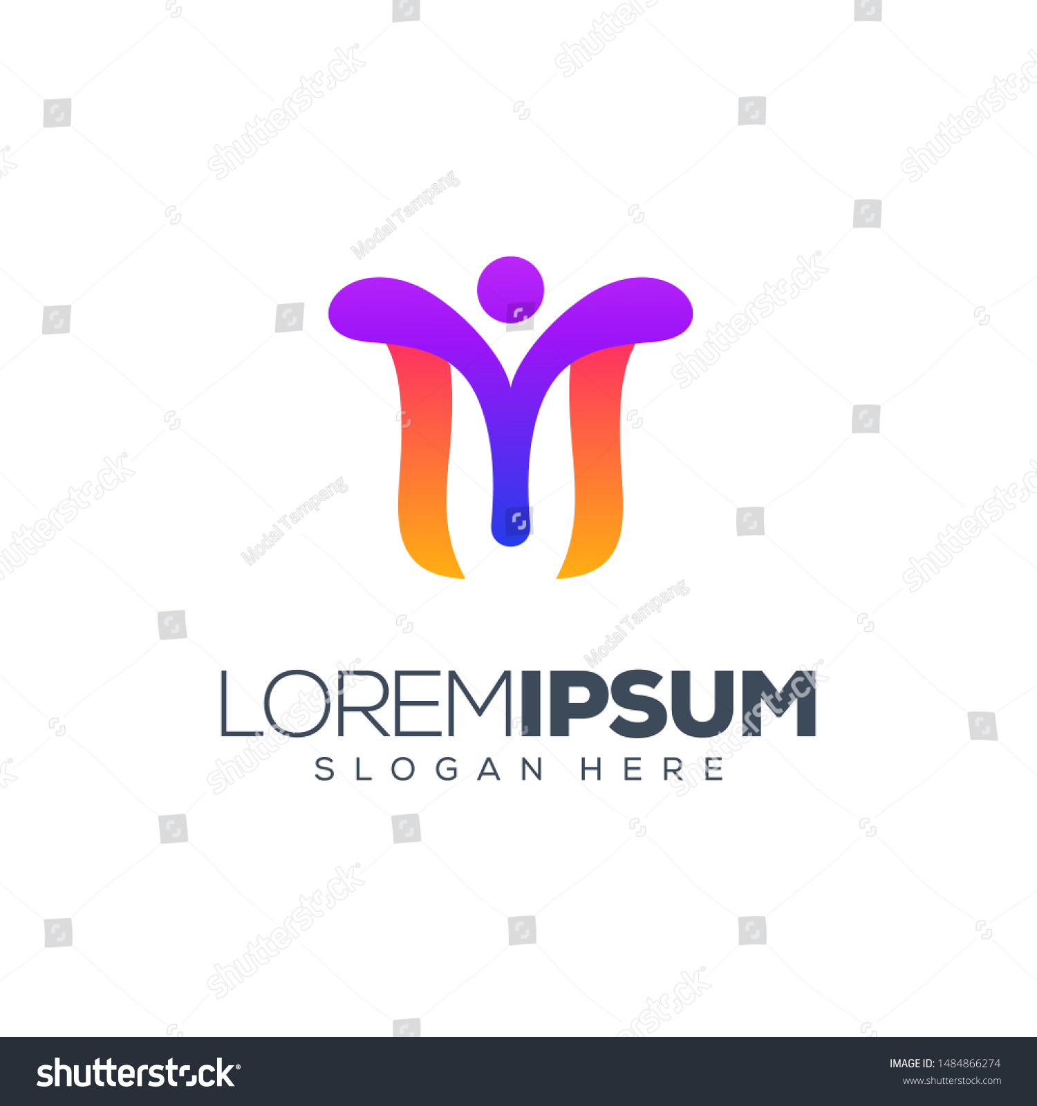 People Logo Design Vector Illustration Stock Vector (Royalty Free ...