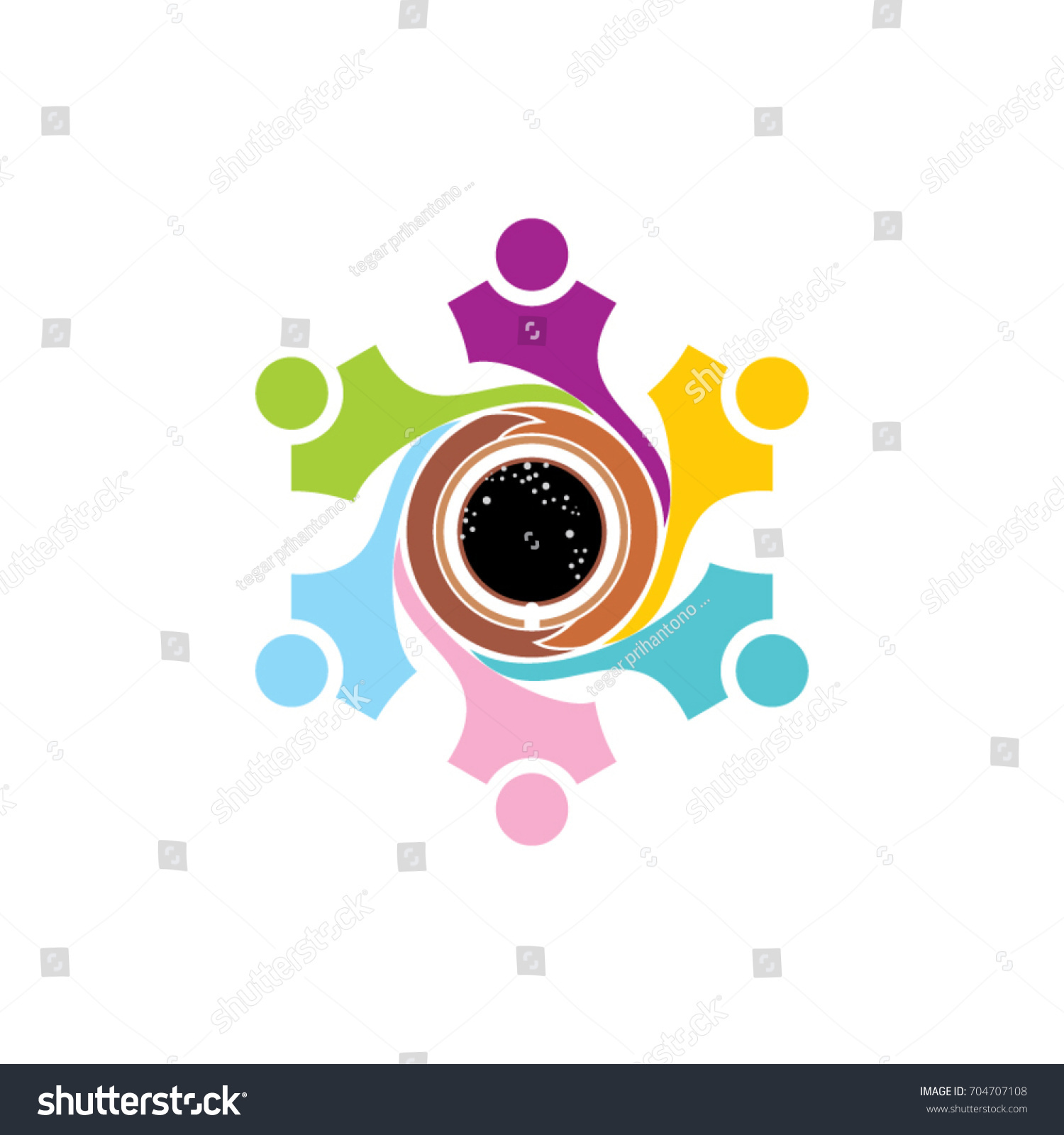 People Logo Icon Coffee Stock Vector (Royalty Free) 704707108 ...