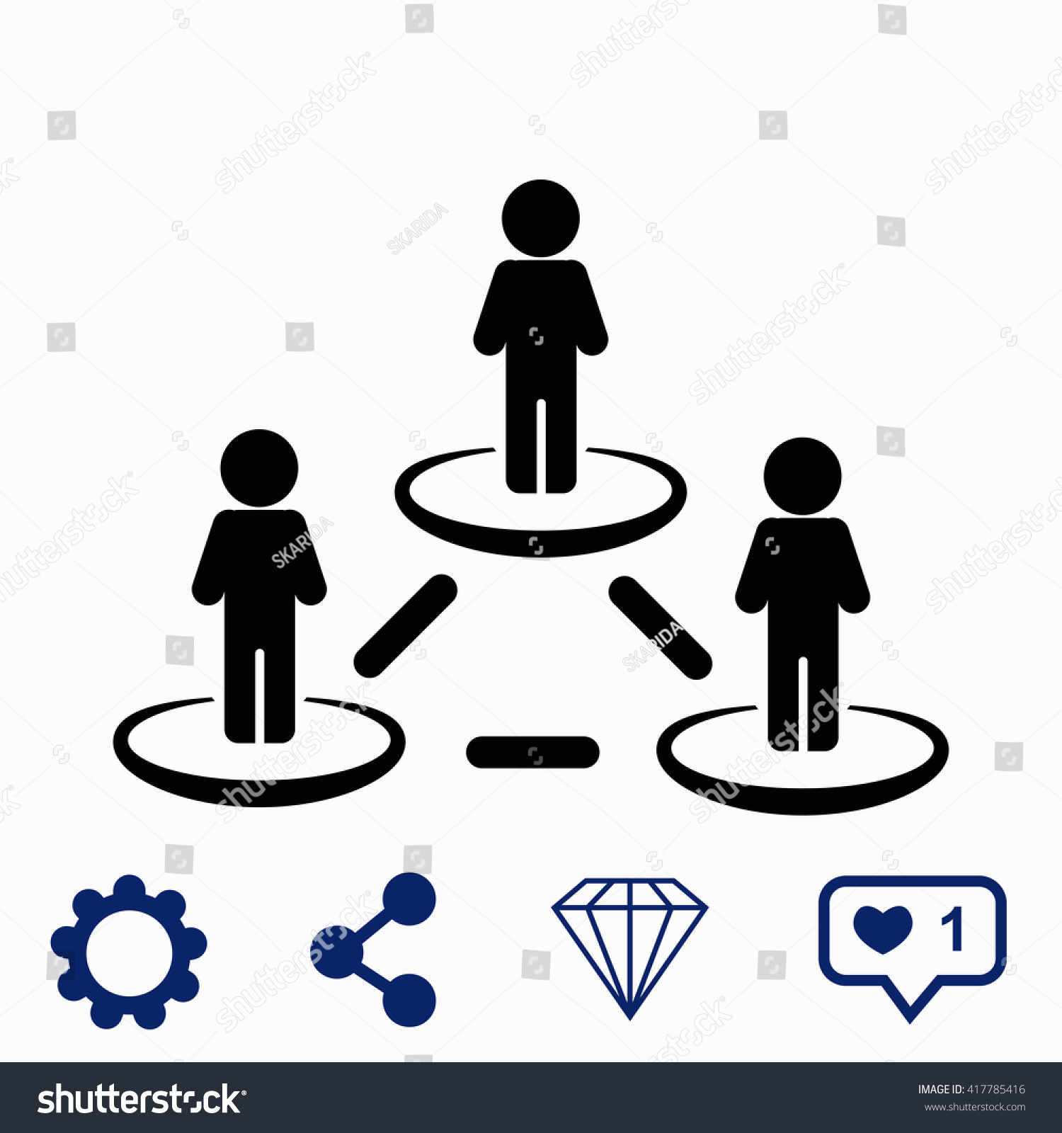 People Network Icon Stock Vector 417785416 - Shutterstock