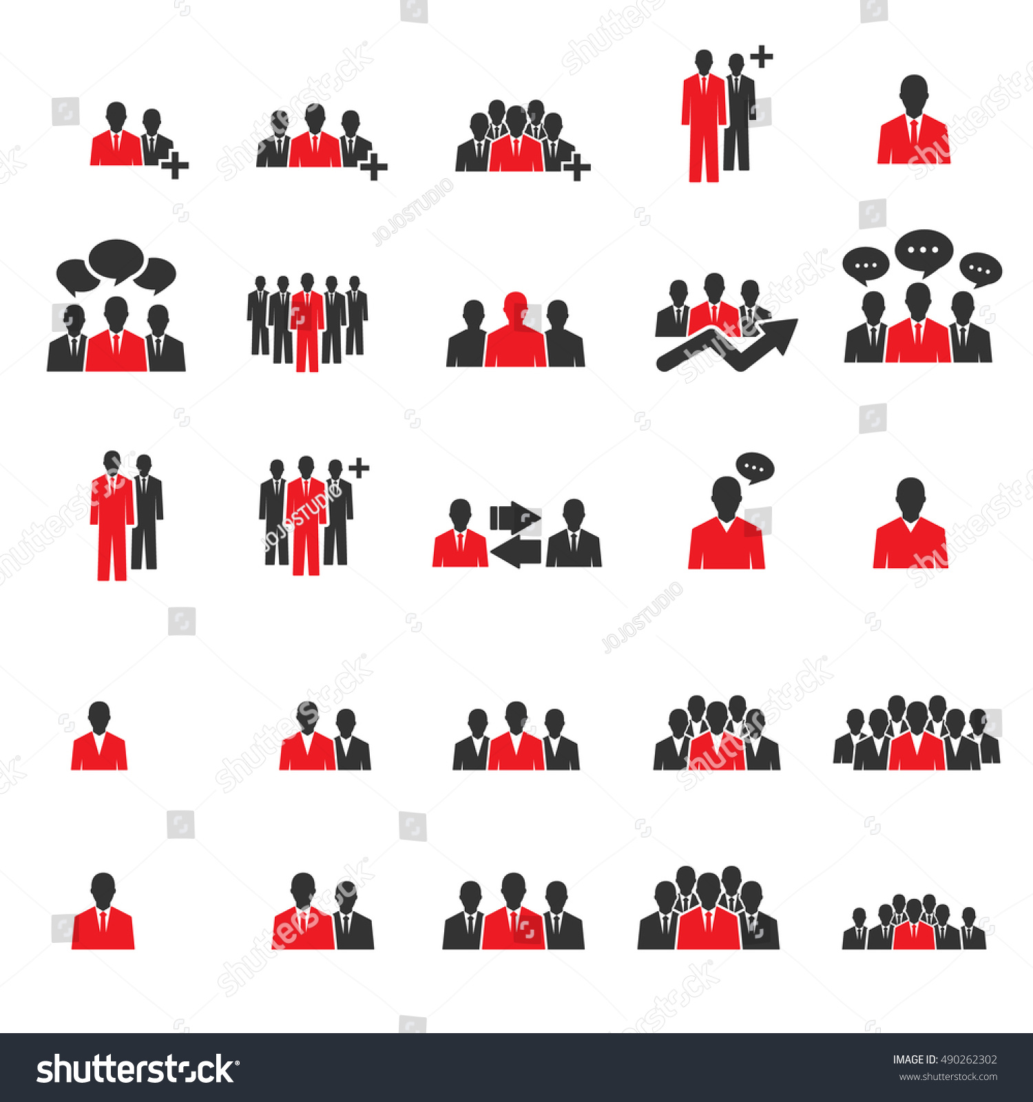 People Red Icon Stock Vector (Royalty Free) 490262302 | Shutterstock