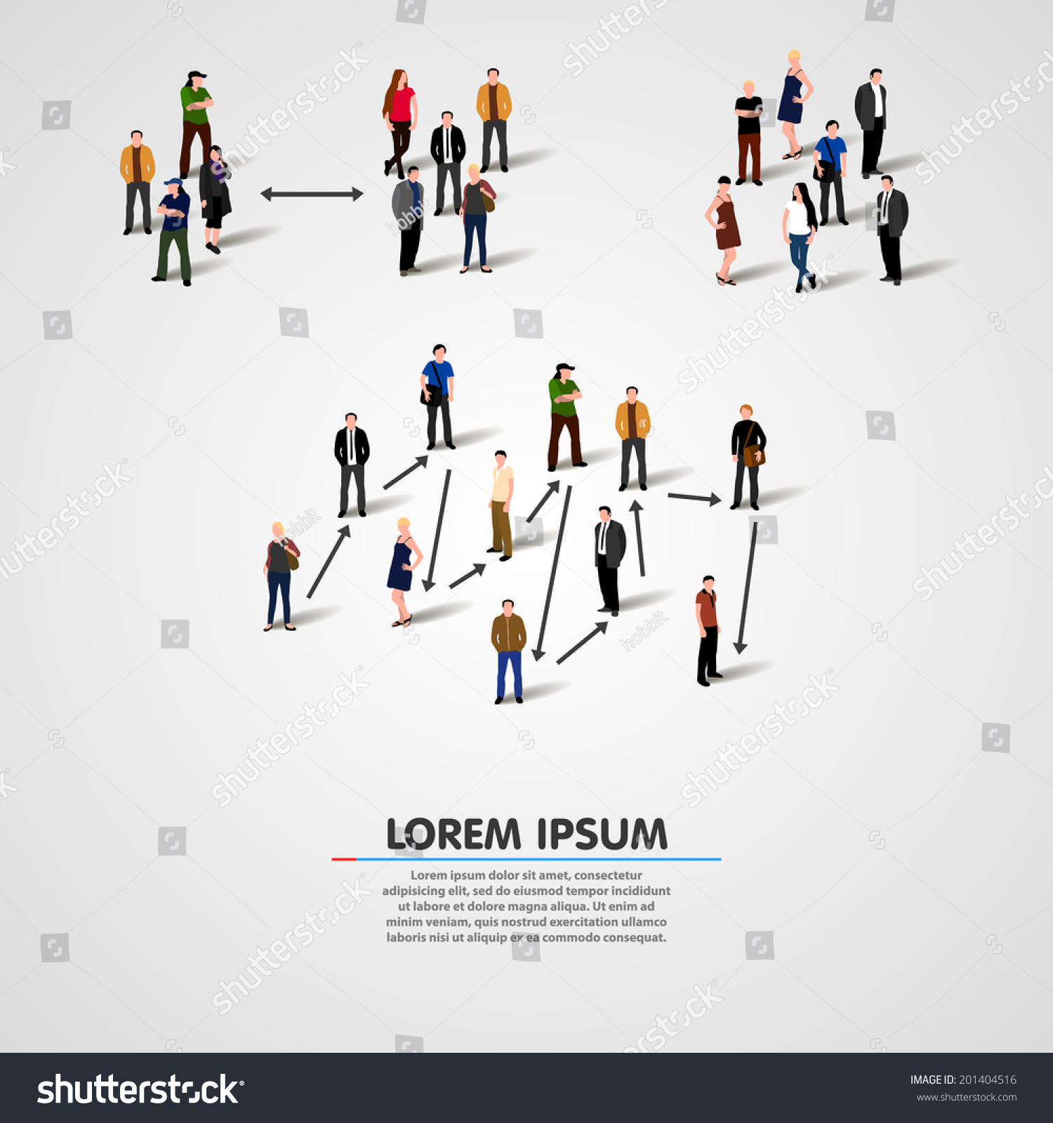 People Relationship Types Concept Vector Illustration Stock Vector ...