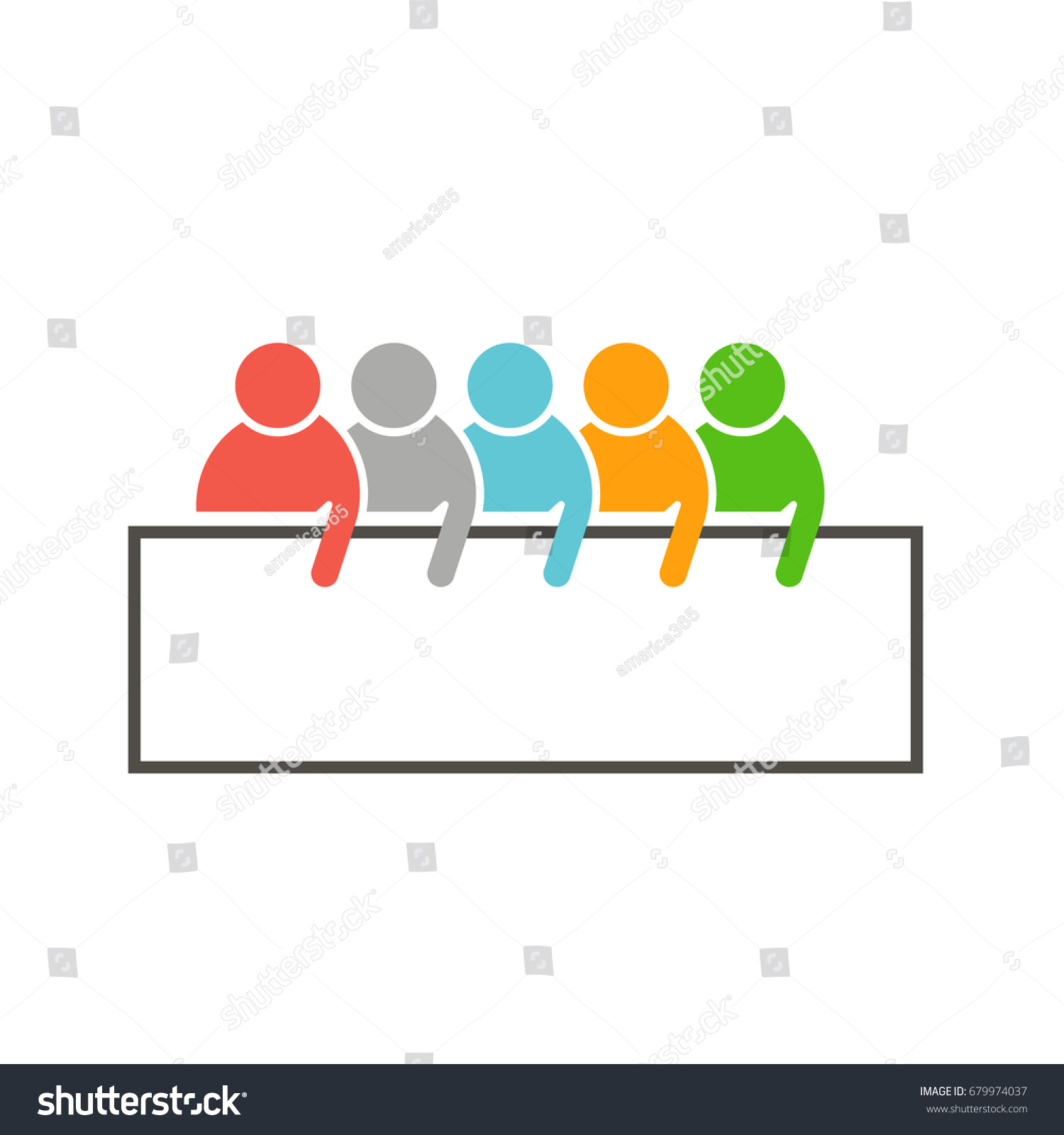 People Sales Team Vector Ad Stock Vector (Royalty Free) 679974037