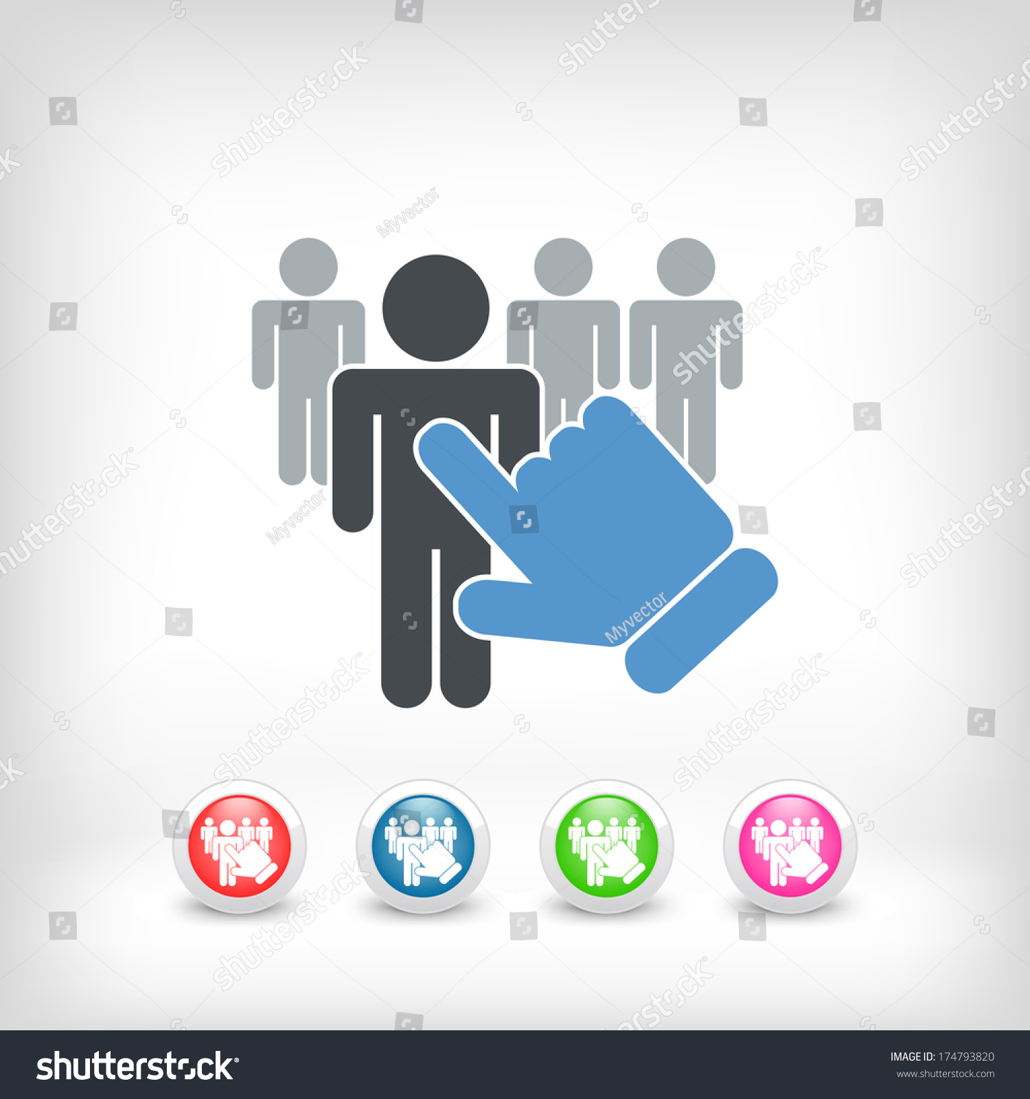 People Selection Icon Stock Vector (Royalty Free) 174793820
