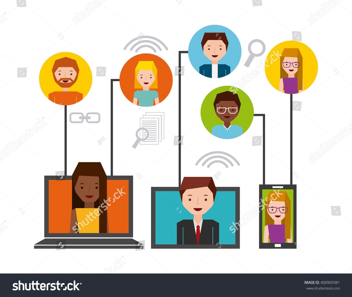 People Sharing Design Stock Vector (Royalty Free) 400969381