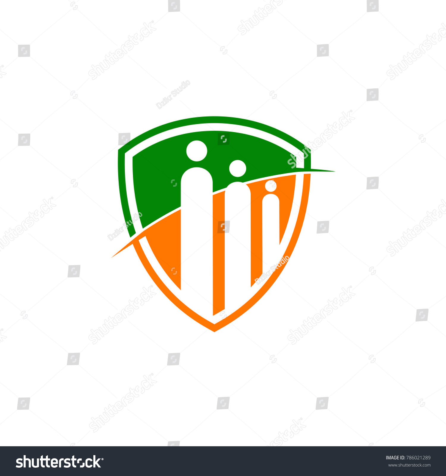 People Shield Logo Stock Vector (Royalty Free) 786021289