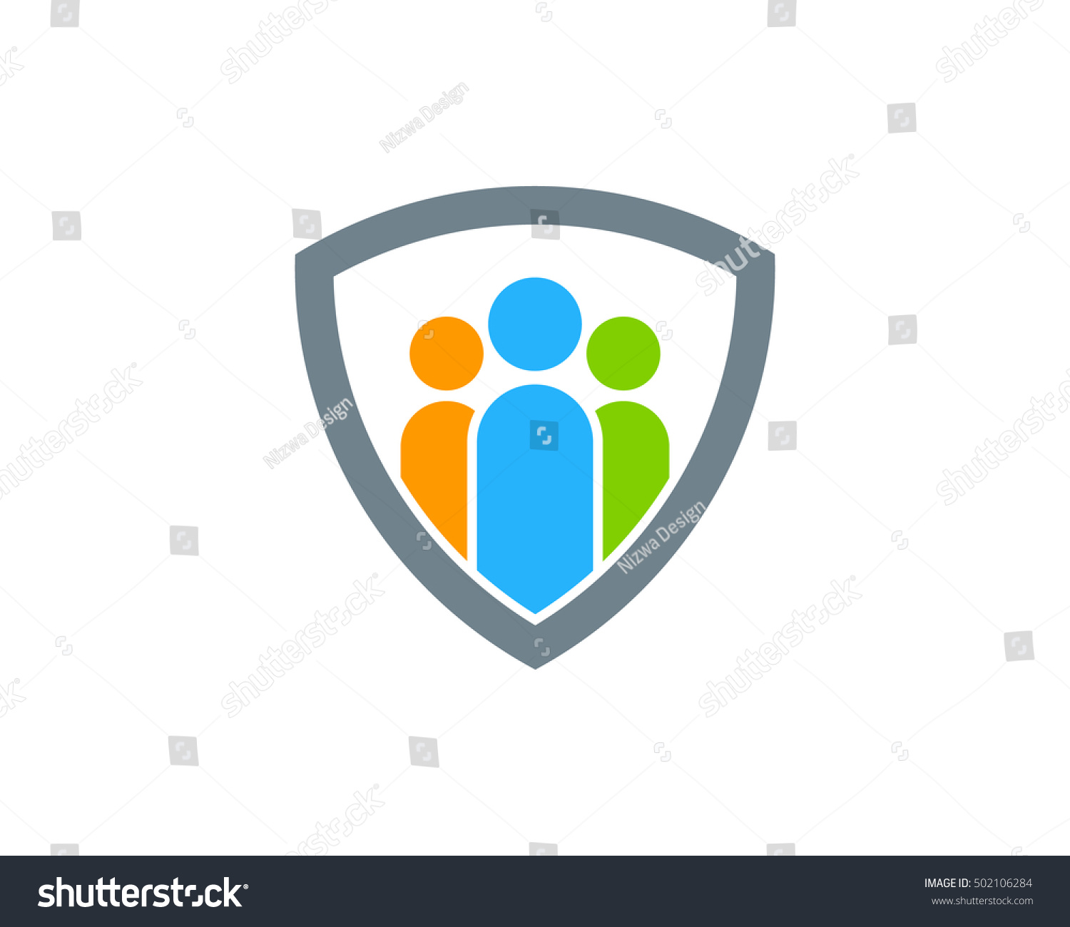 People Shield Logo Design Template Stock Vector (Royalty Free) 502106284