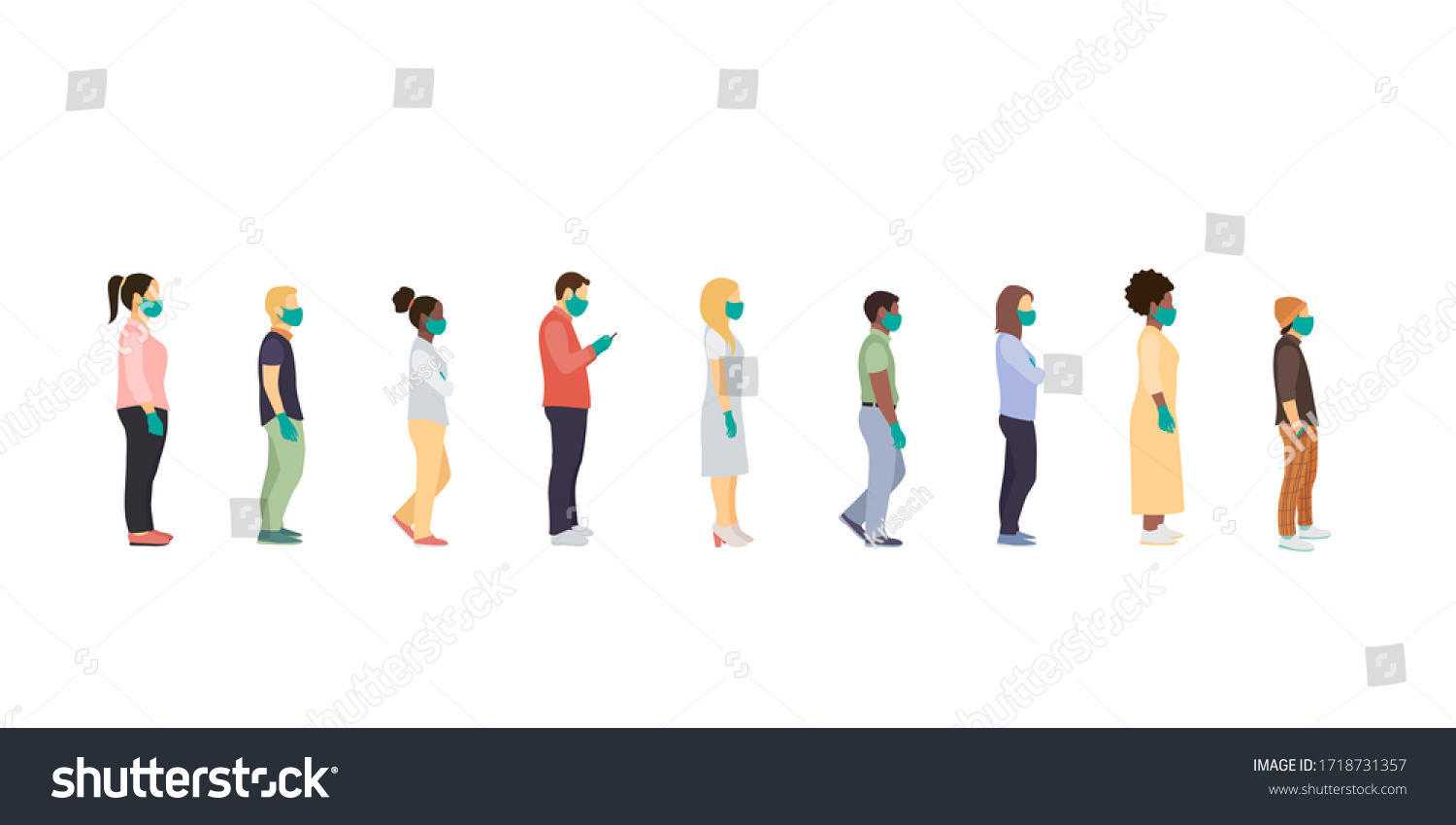 People Stand Queue Full Length Cartoon Stock Vector (Royalty Free ... People Stand Queue Full Length Cartoon Stock Vector (Royalty Free ...