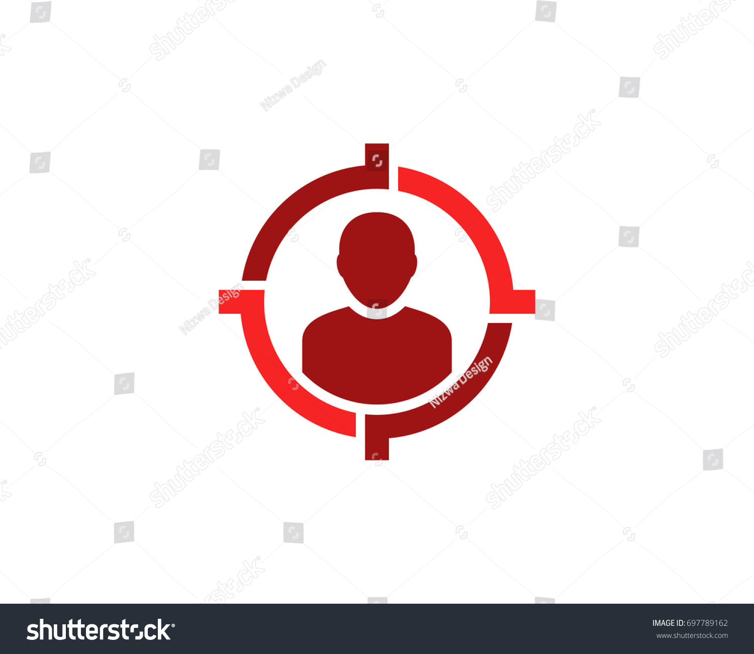 People Target Icon Logo Design Element Stock Vector (Royalty Free ...
