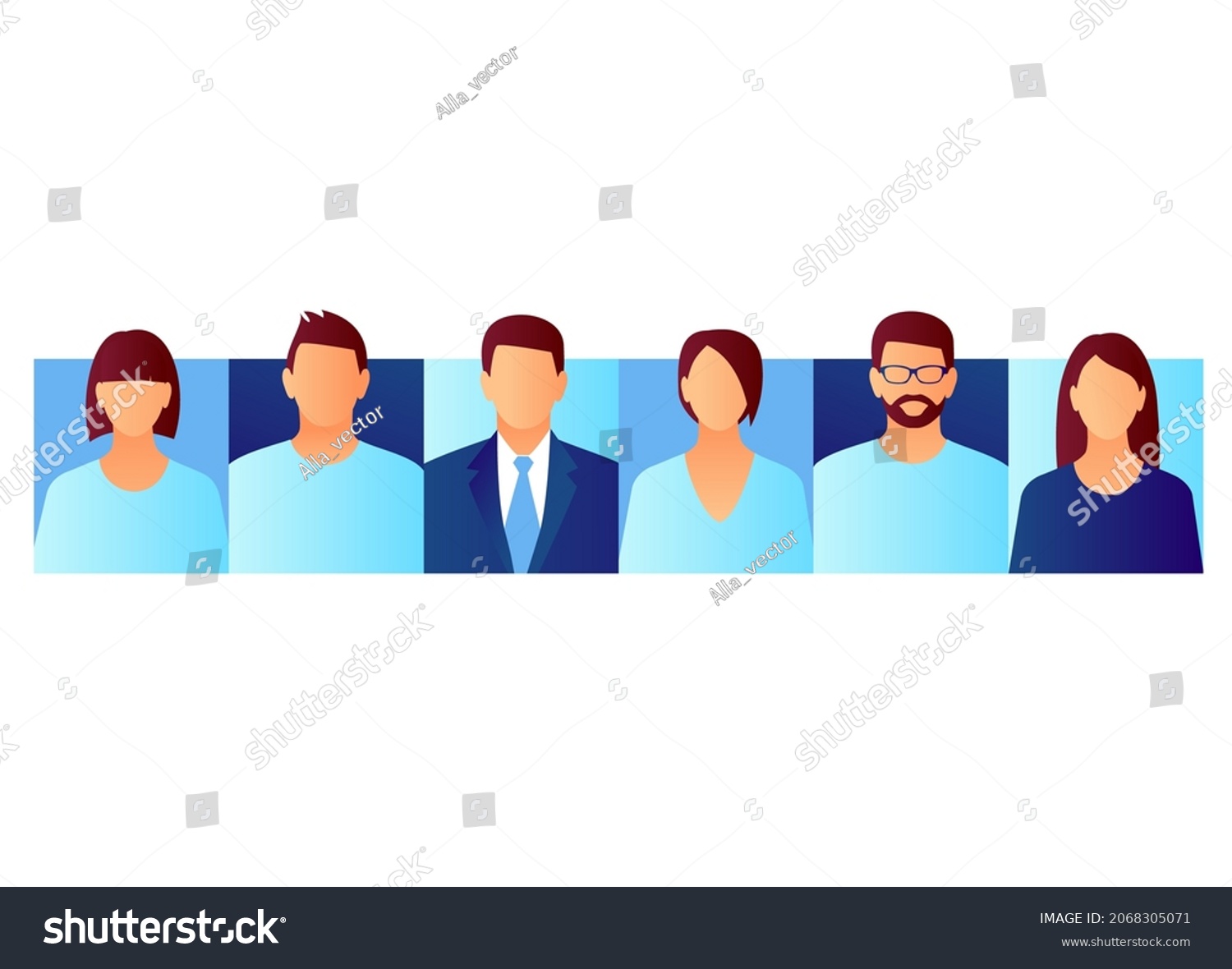 People Team Concept Different People Without Stock Vector (Royalty Free ...