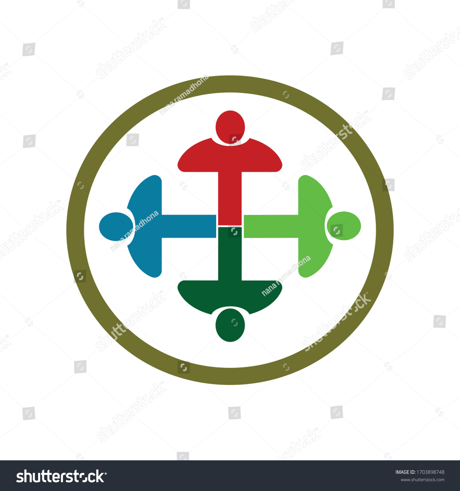 People Team Logo Design Vector Stock Vector (Royalty Free) 1703898748