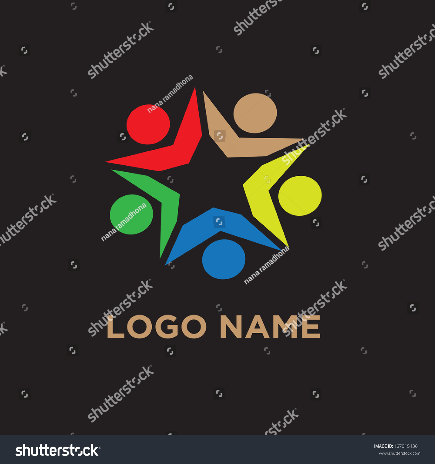 People Team Logo Vector Stock Stock Vector (Royalty Free) 1670154361