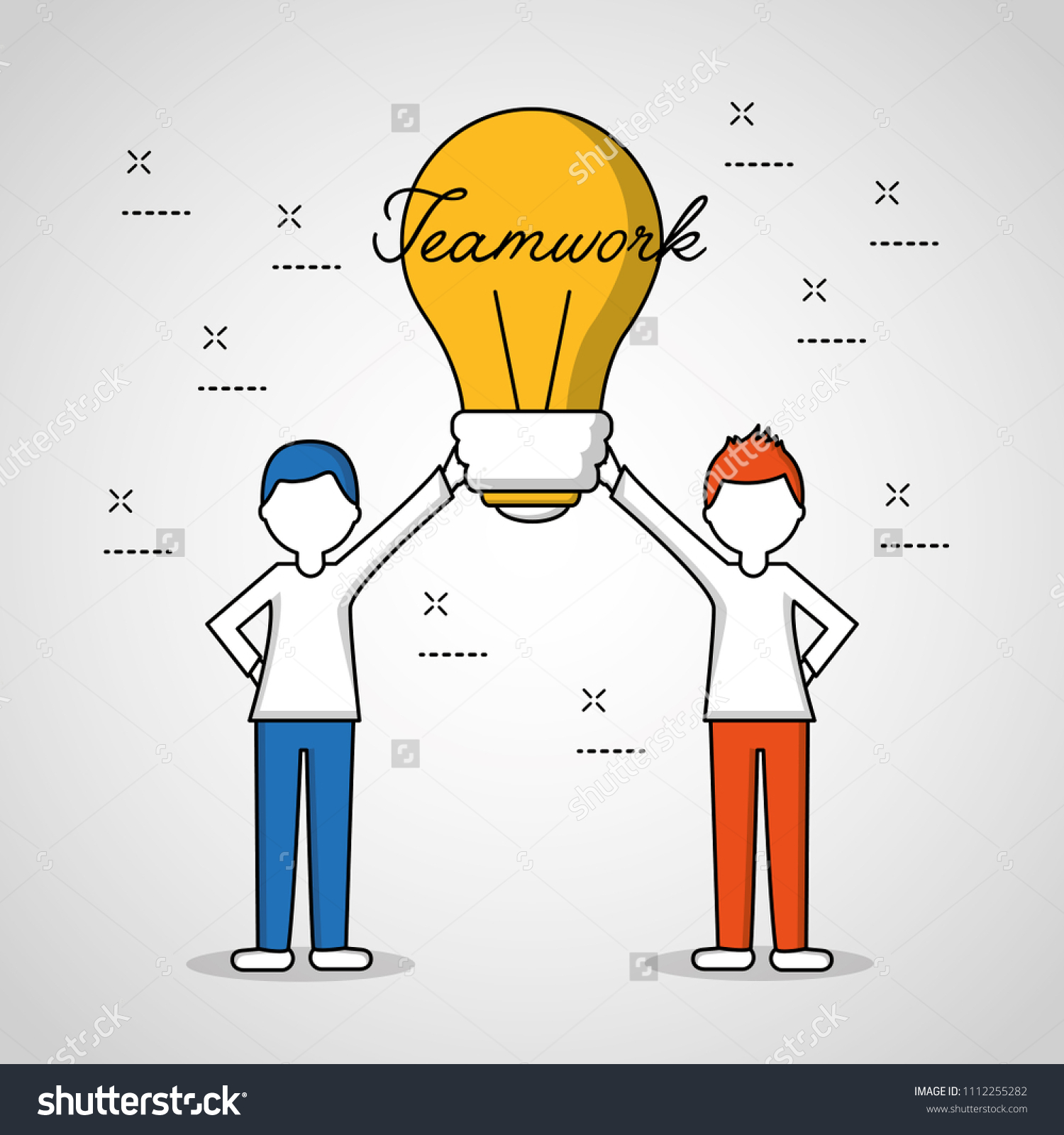 People Teamwork Concept Stock Vector (Royalty Free) 1112255282 ...
