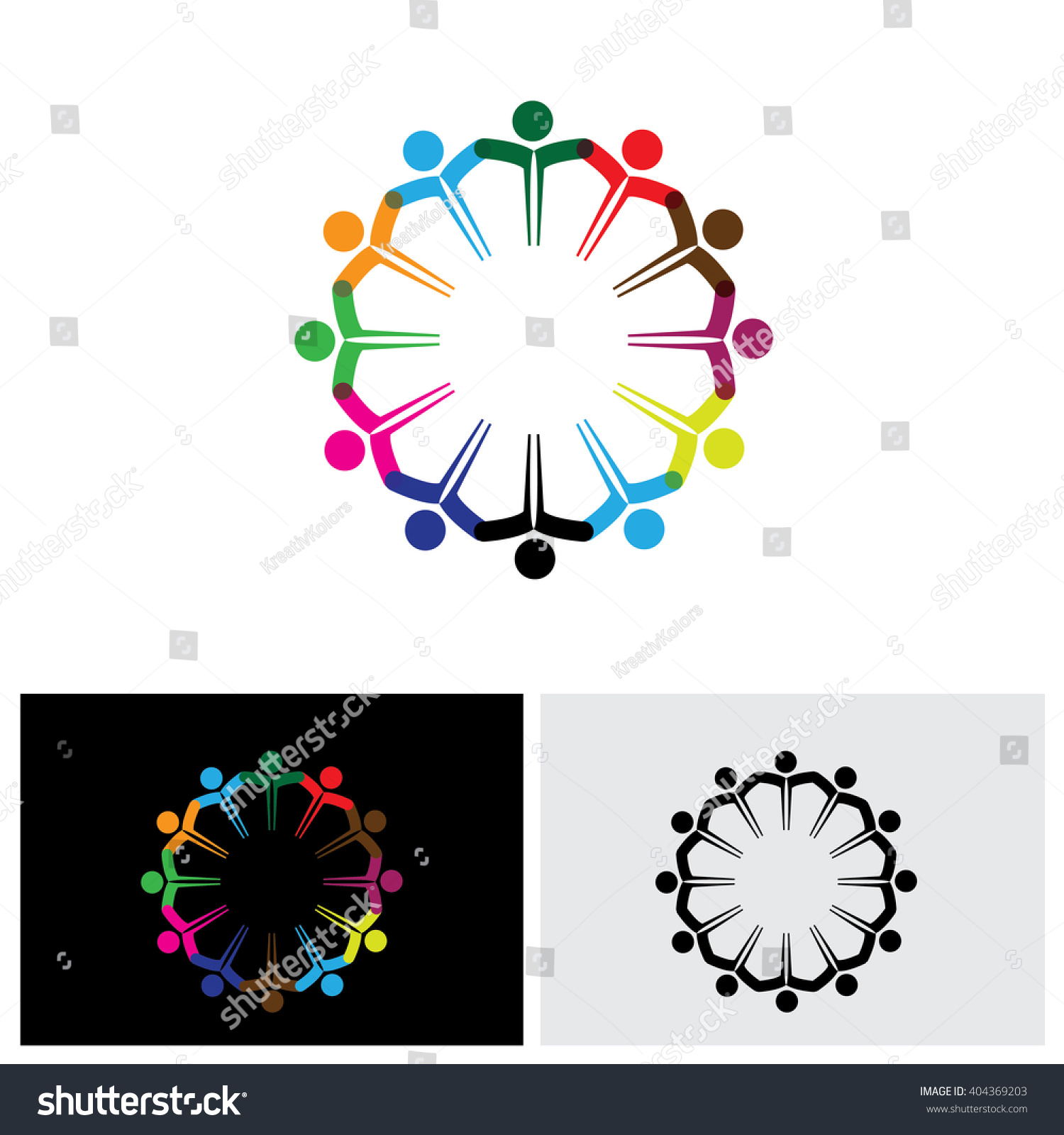 People Teamwork Vector Logo Icon Eps Stock Vector (Royalty Free ...