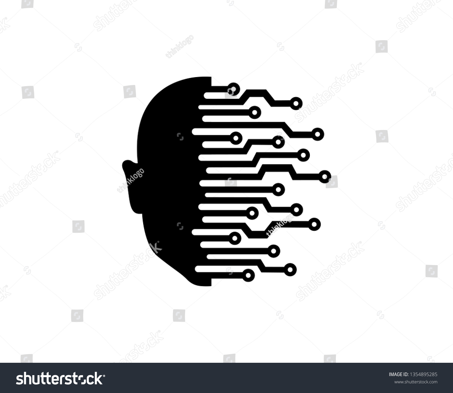 People Technology Logo Template Icon Symbol Stock Vector (Royalty Free ...