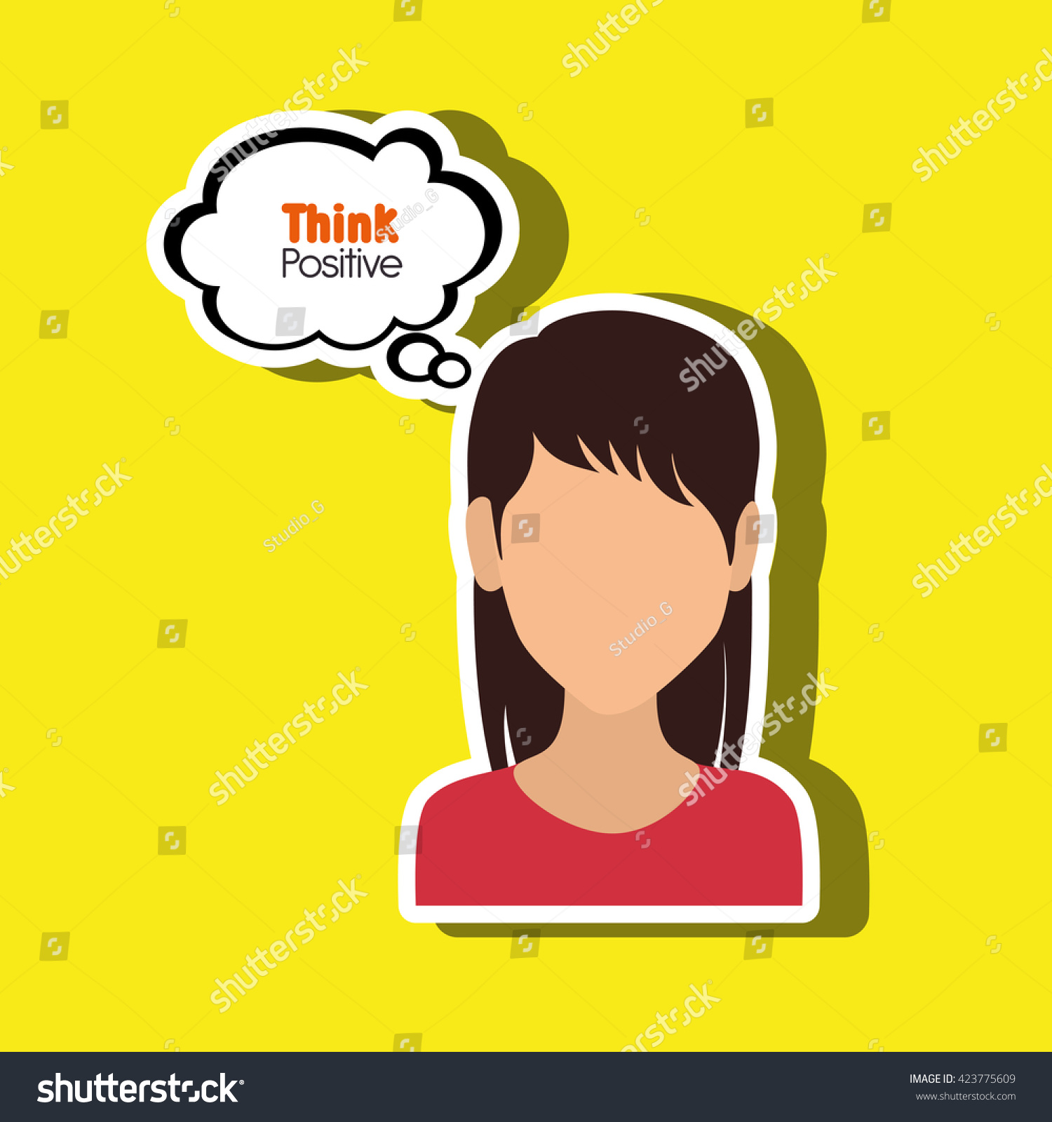 People Thinking Design Stock Vector (Royalty Free) 423775609