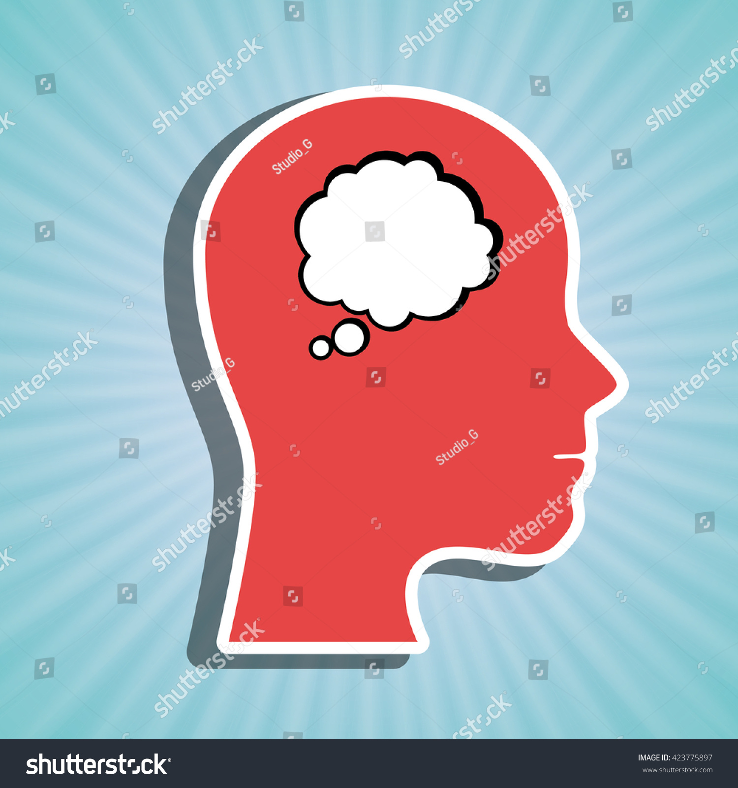 People Thinking Design Stock Vector (Royalty Free) 423775897