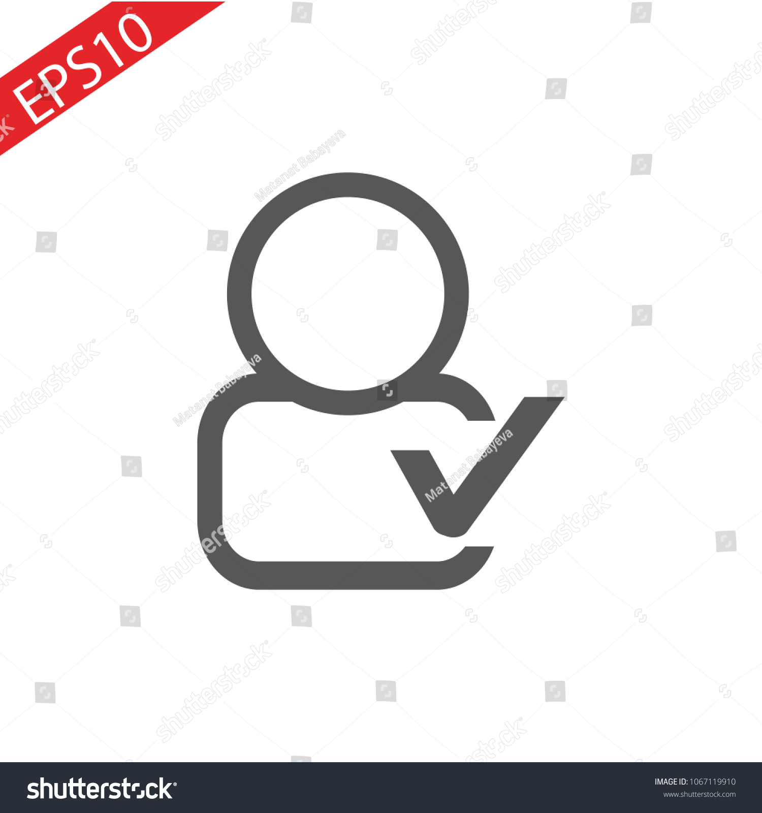 People Tick Icon Stock Vector (Royalty Free) 1067119910 | Shutterstock