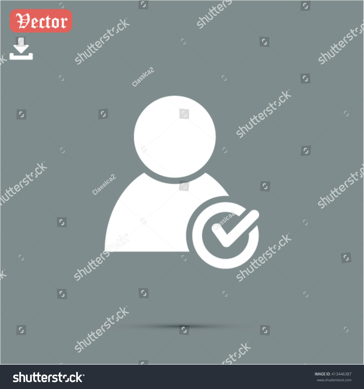 People Tick Icon Vector Stock Vector (Royalty Free) 413446387