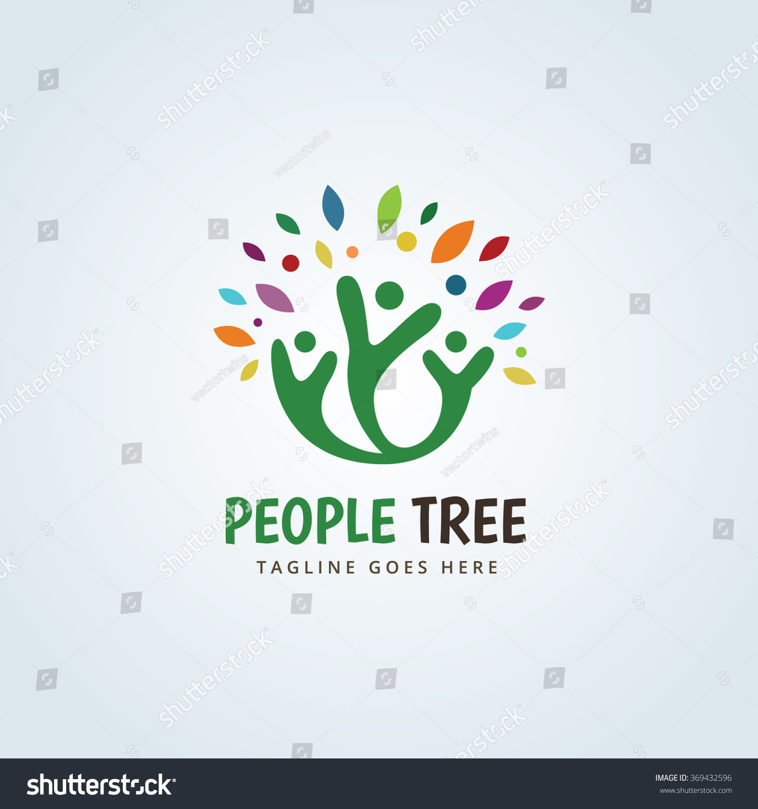 People Tree Logo Stock Vector (Royalty Free) 369432596 | Shutterstock