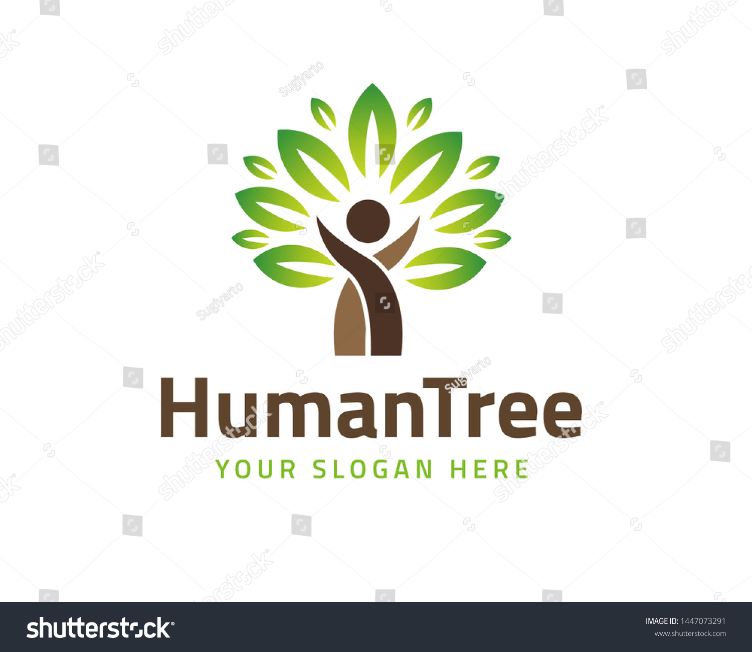 People Tree Vector Logo Template Stock Vector (Royalty Free) 1447073291